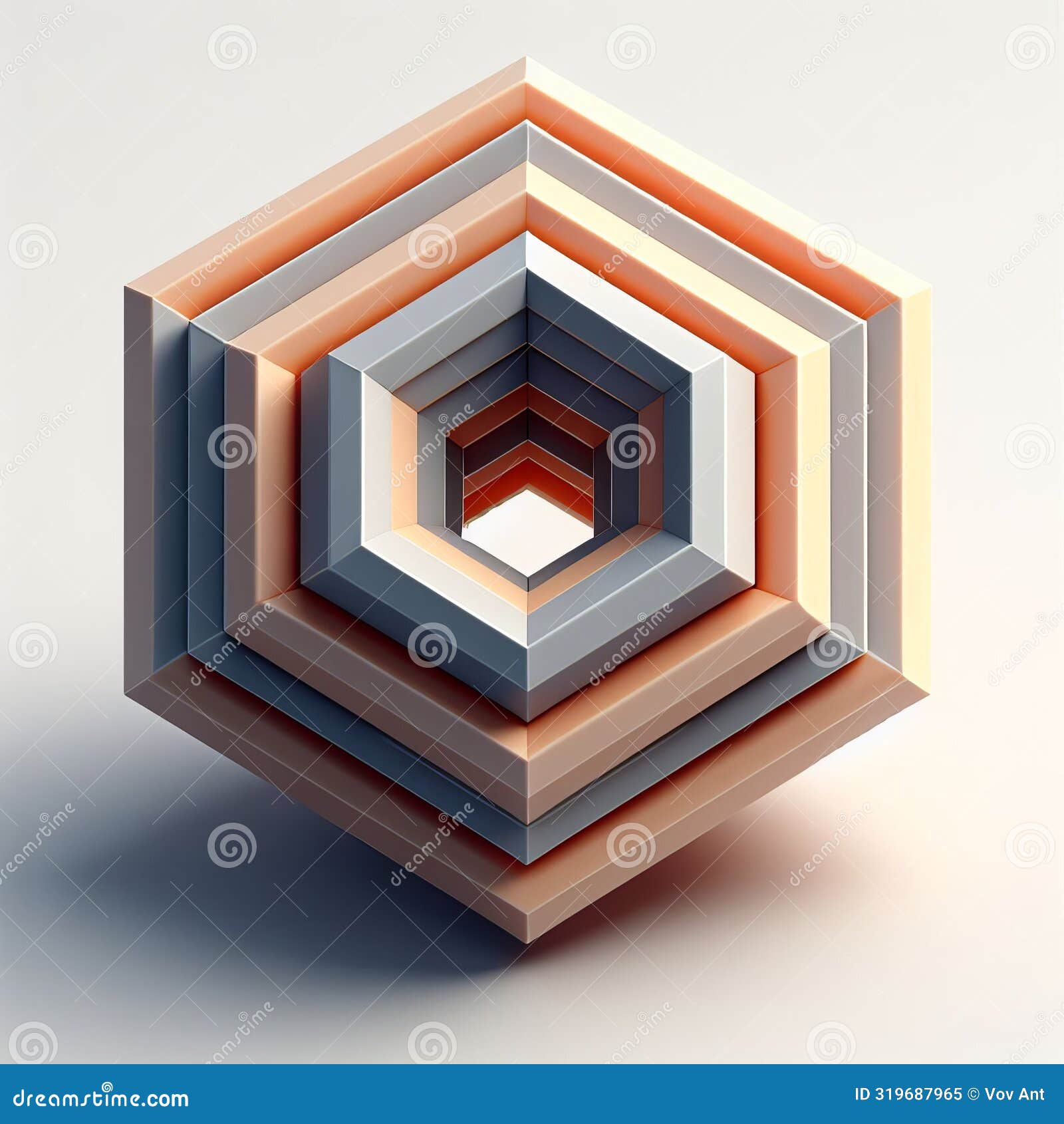 Hexagon a Six Sided Shape with Six Angles and Sides, Isolate Stock ...