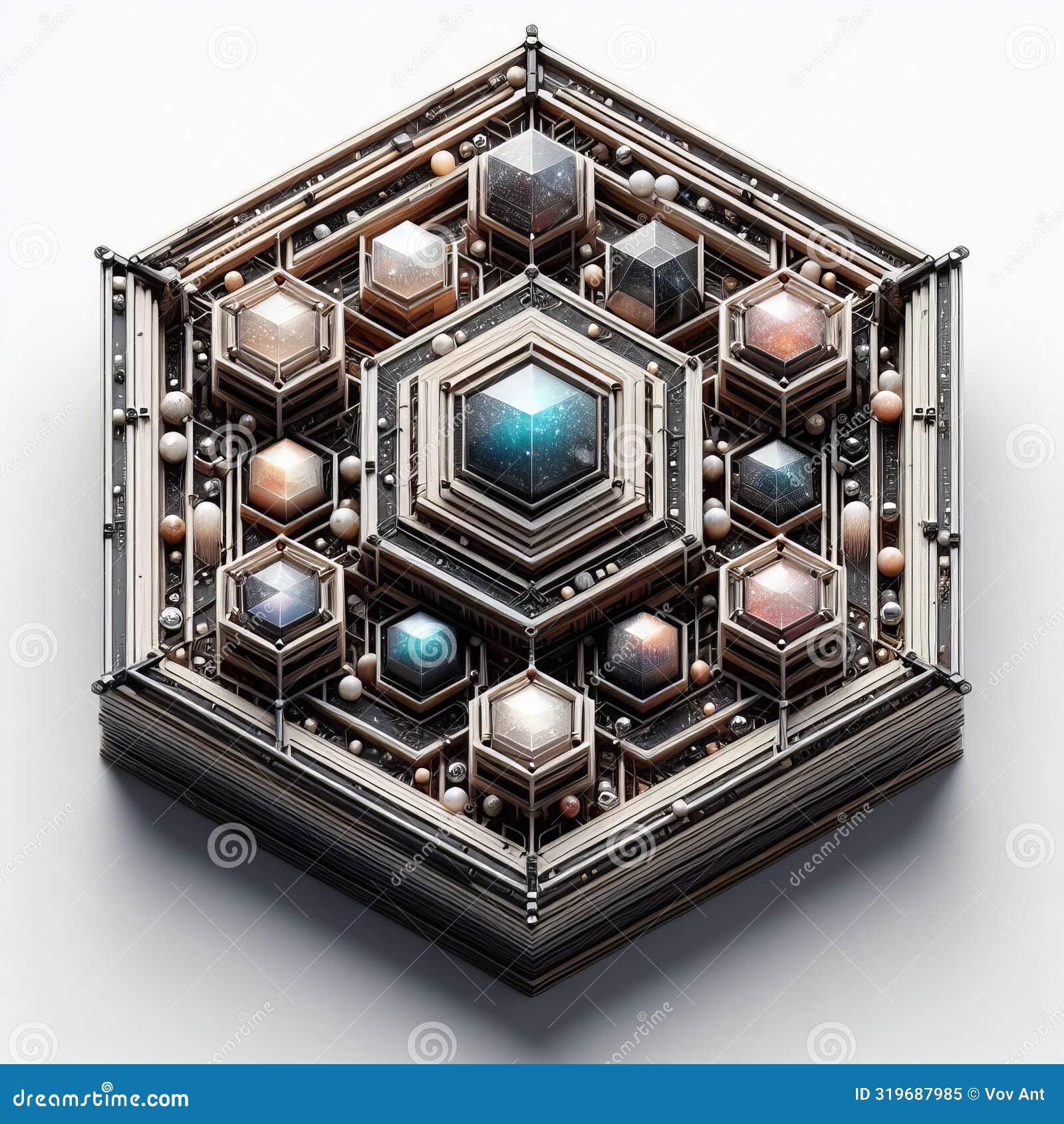 Hexagon a Six Sided Shape with Six Angles and Sides, Isolate Stock ...