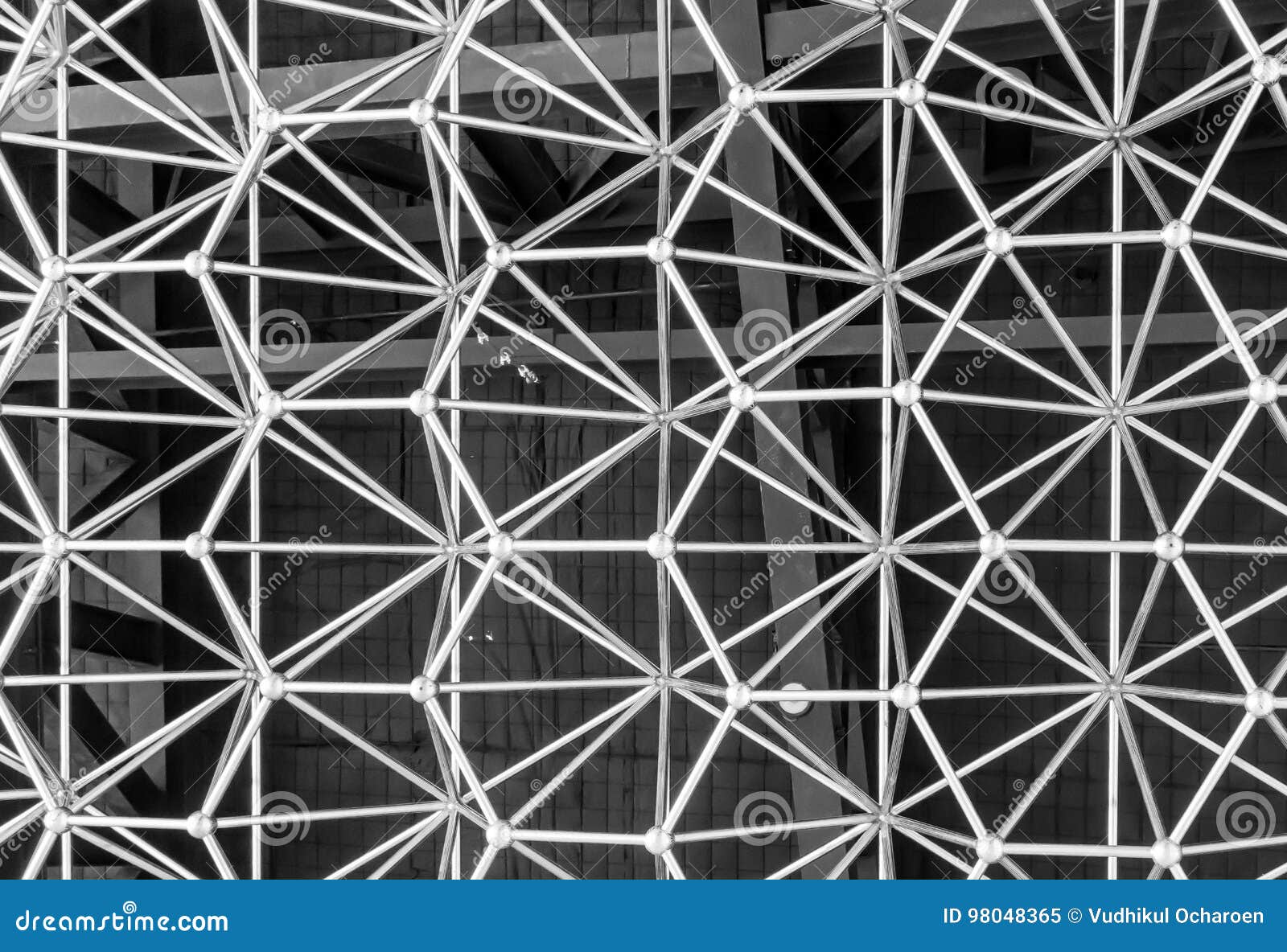 Hexagon Stainless Truss Structure Pattern Stock Image - Image of panels ...