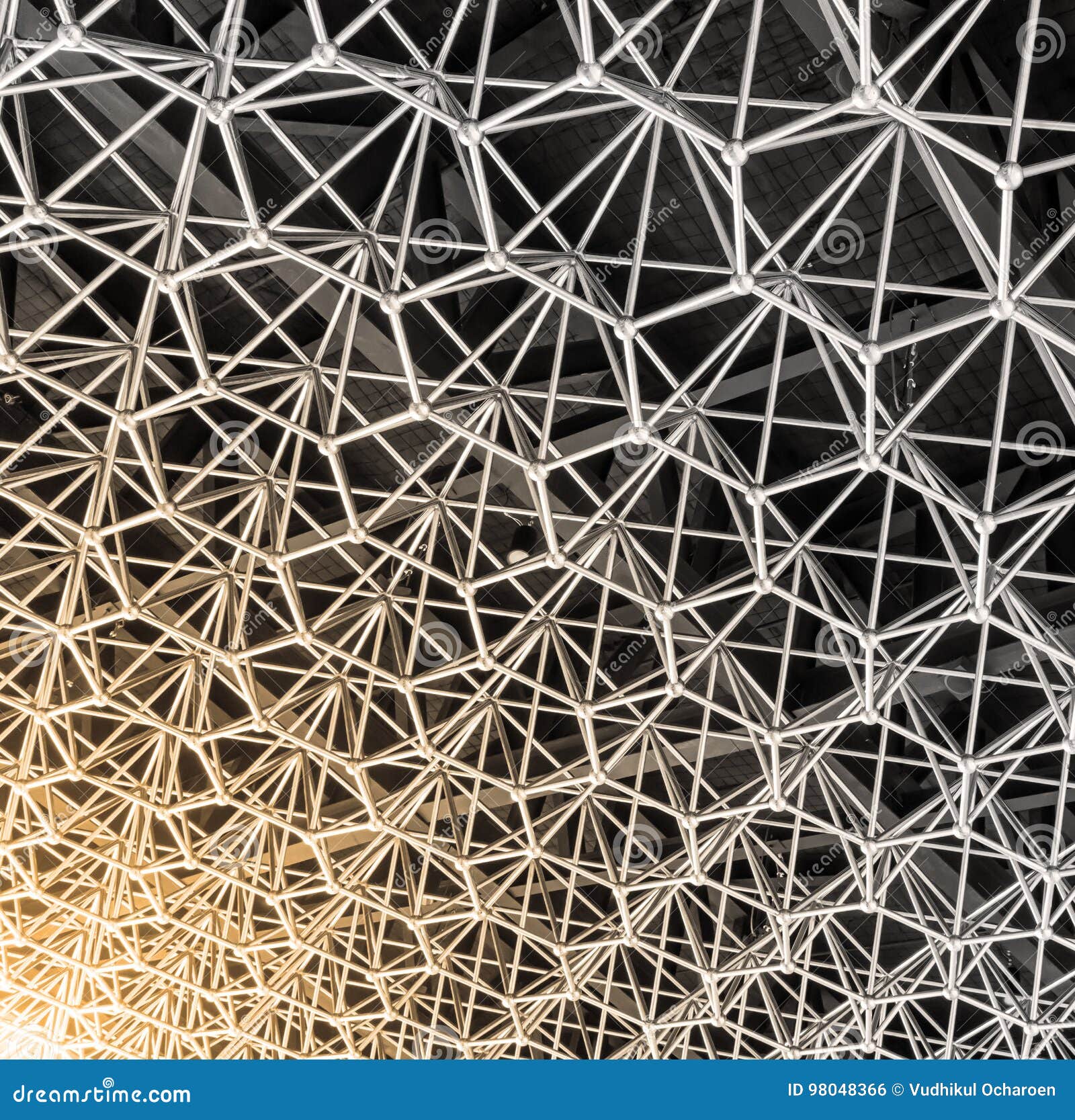 Hexagon Stainless Truss Structure Pattern Stock Photo - Image of ...