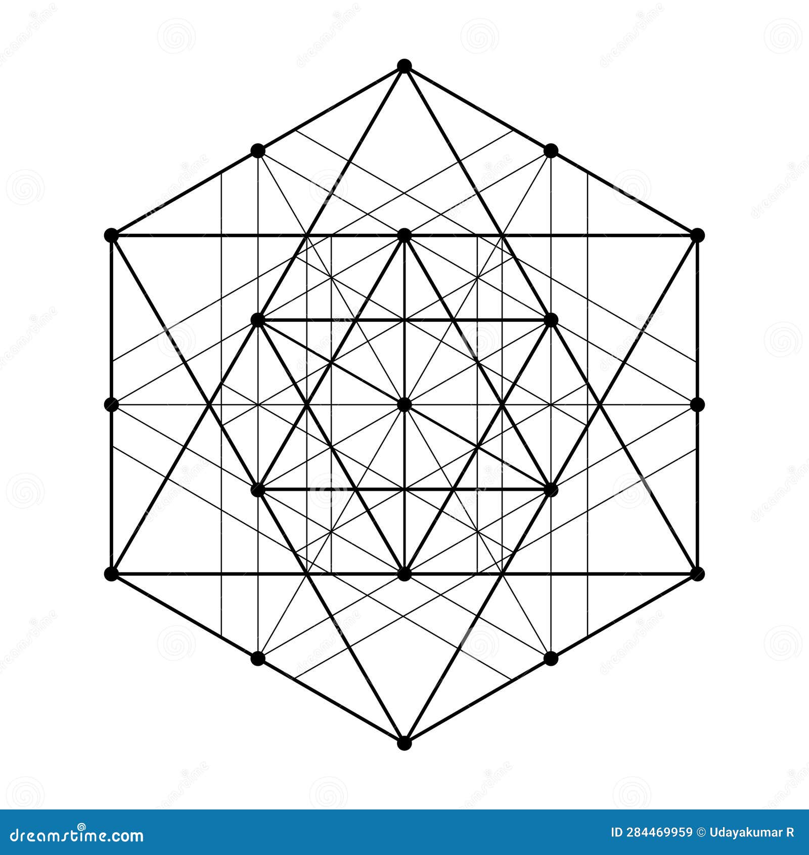 Hexagon Star Graph. Scared Geometry Vector Design Elements Stock Vector ...