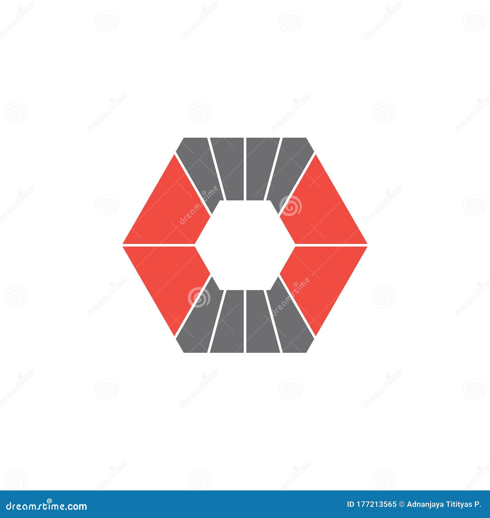 Hexagon Stripes Geometric Logo Vector Stock Vector - Illustration of ...