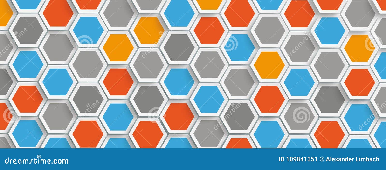 Colored Hexagon Structure Background Header Stock Vector - Illustration ...