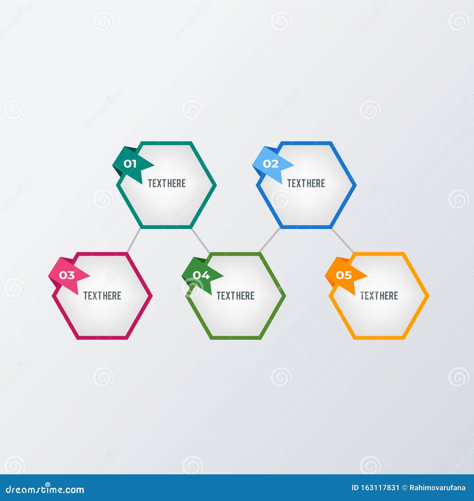 Hexagon Structure Infographic Template Design. Business Concept ...