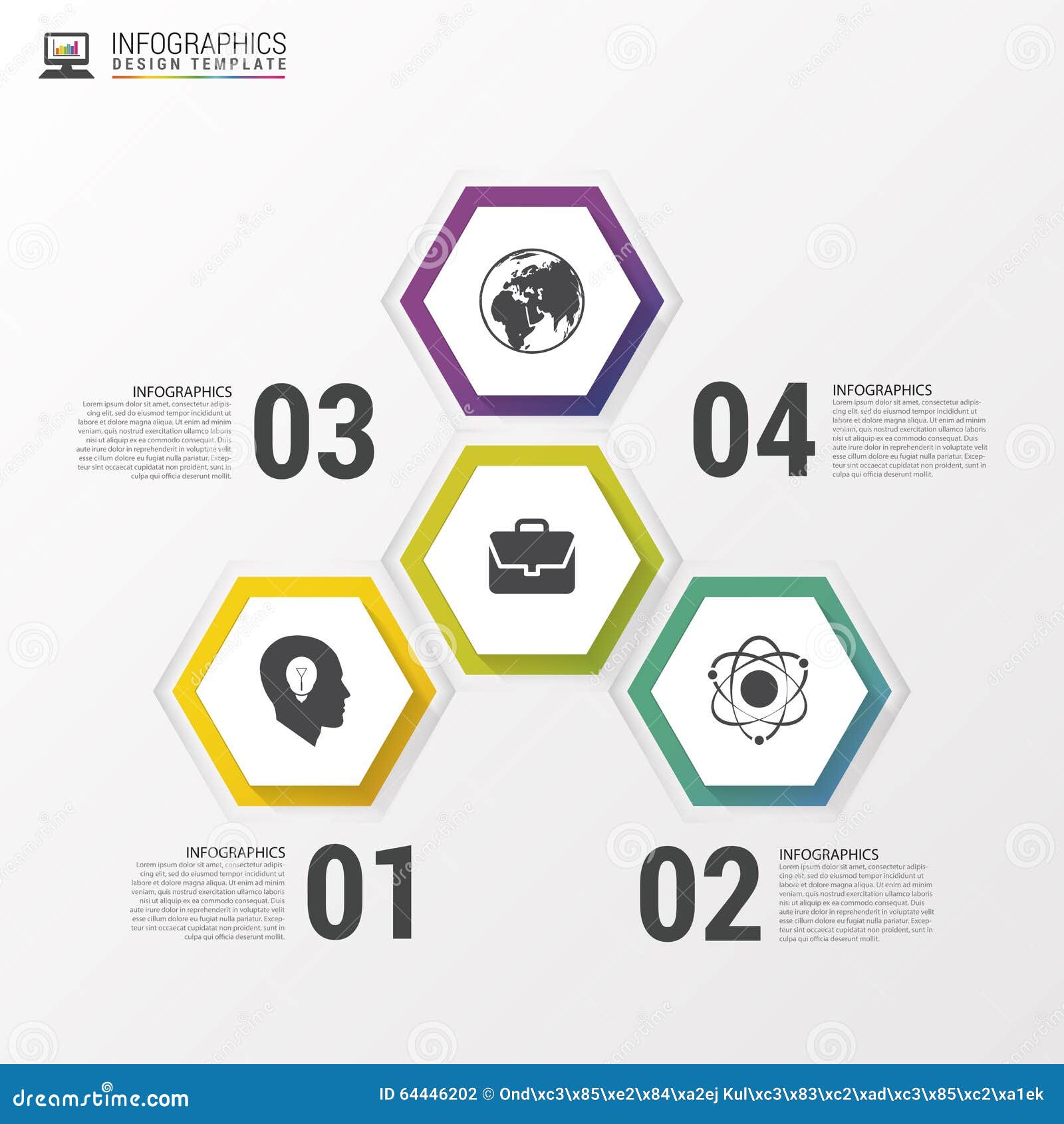 Hexagon Style Infographics. Modern Design Template Stock Vector ...