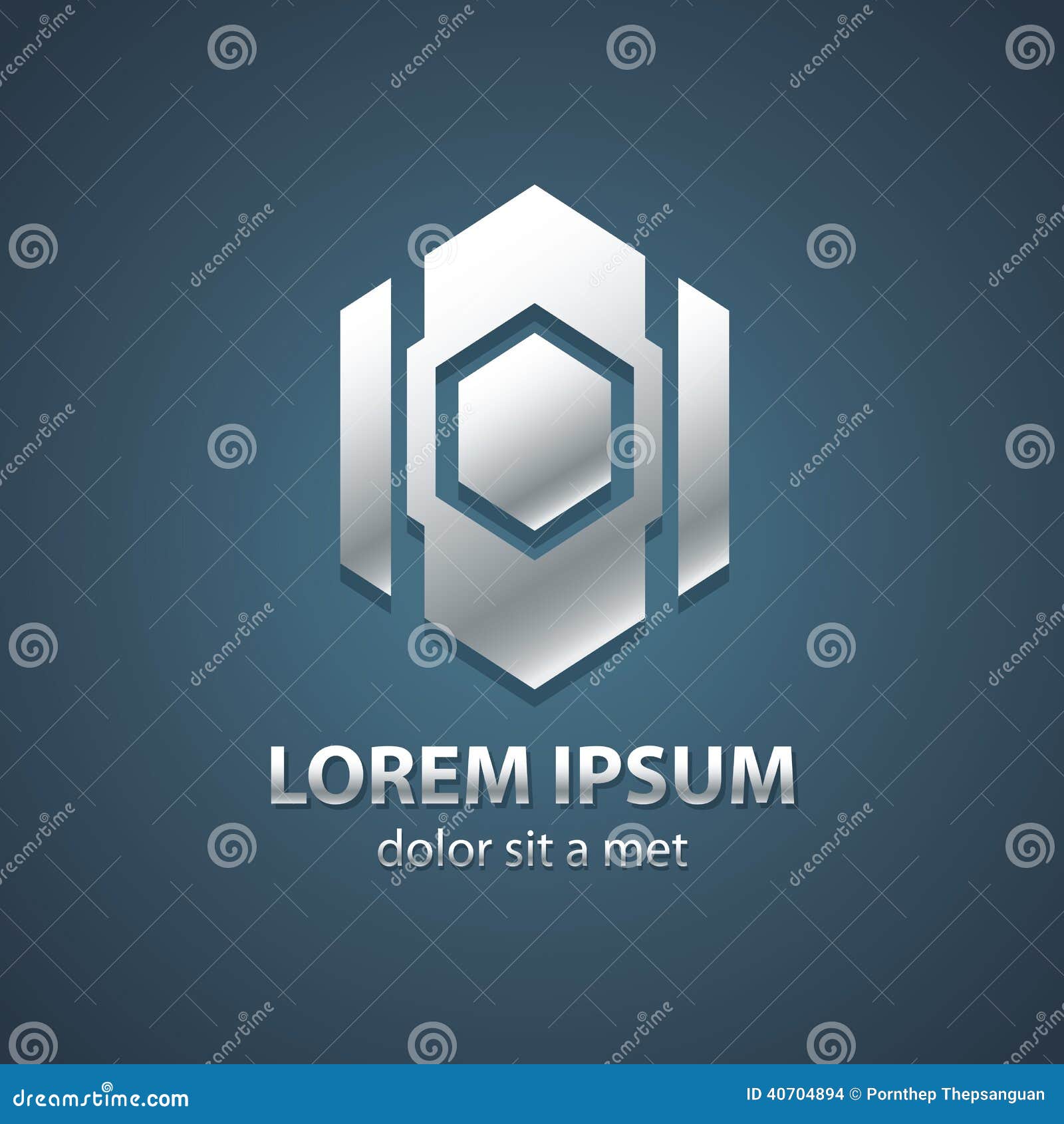 Hexagon symbol icon stock vector. Illustration of identity - 40704894