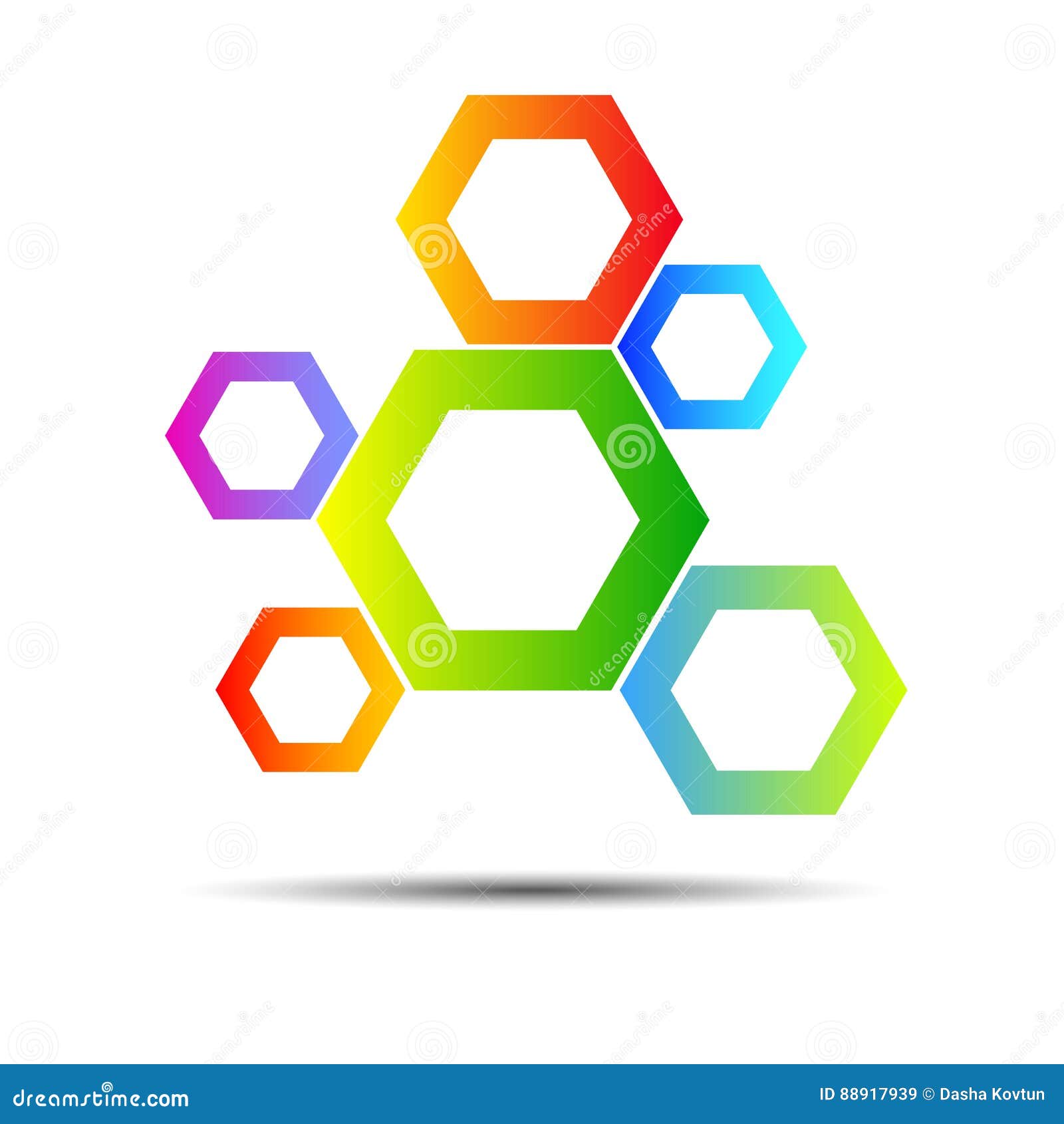Hexagon Symbol Icon Shape Sign Template Vector | CartoonDealer.com ...