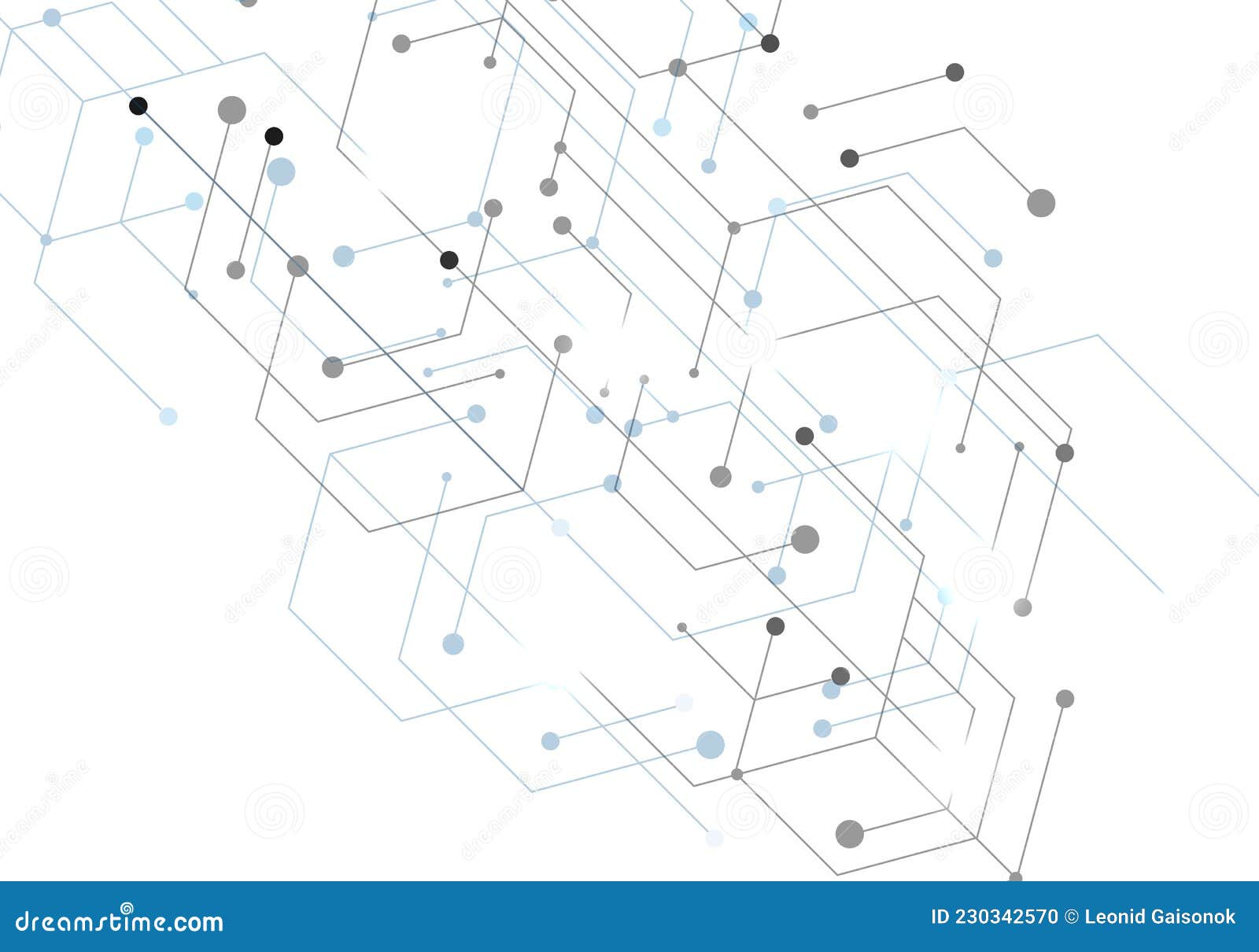 Hexagon Technology Connect in Modern Style on White Background ...