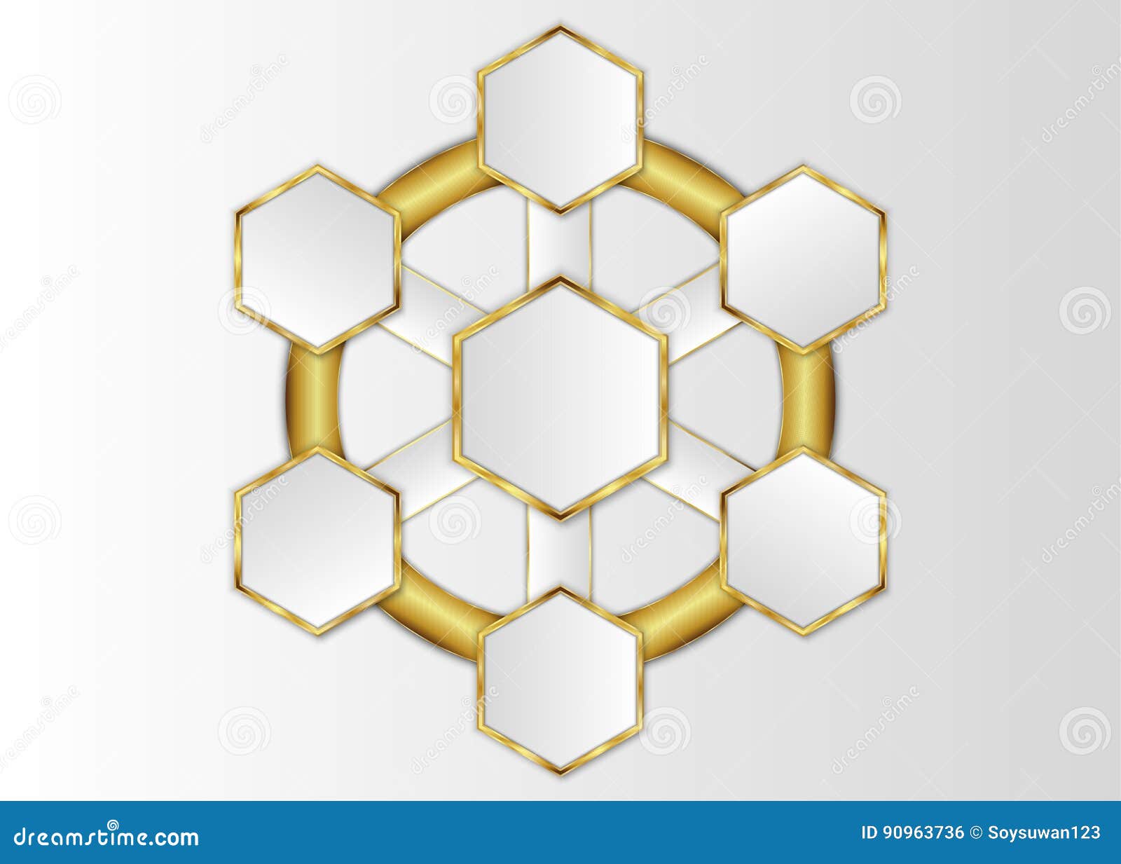 Hexagon Template, Hexagon Label. Stock Vector - Illustration of success ...
