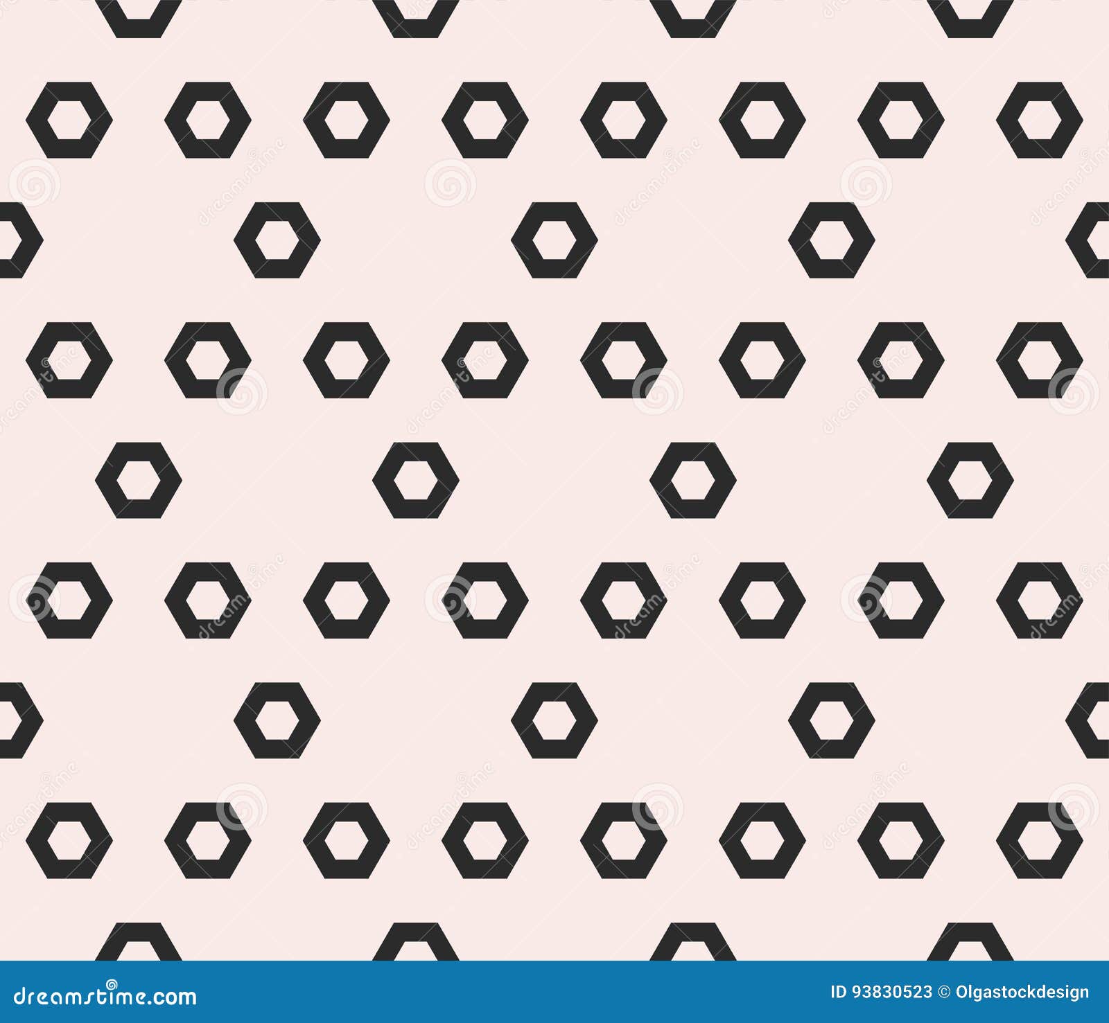 Hexagon Texture, Vector Monochrome Seamless Pattern, Perforated Stock ...