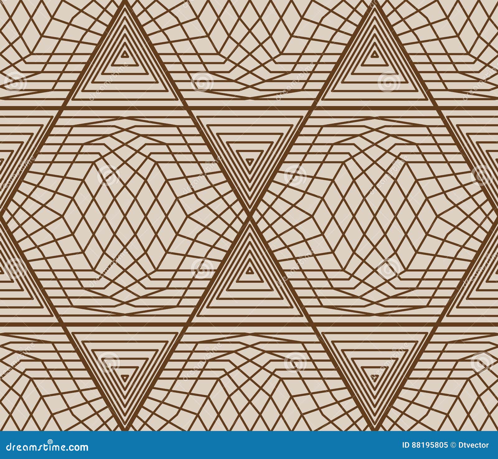 Hexagon 6 Triangle Net Seamless Pattern Stock Vector - Illustration of ...