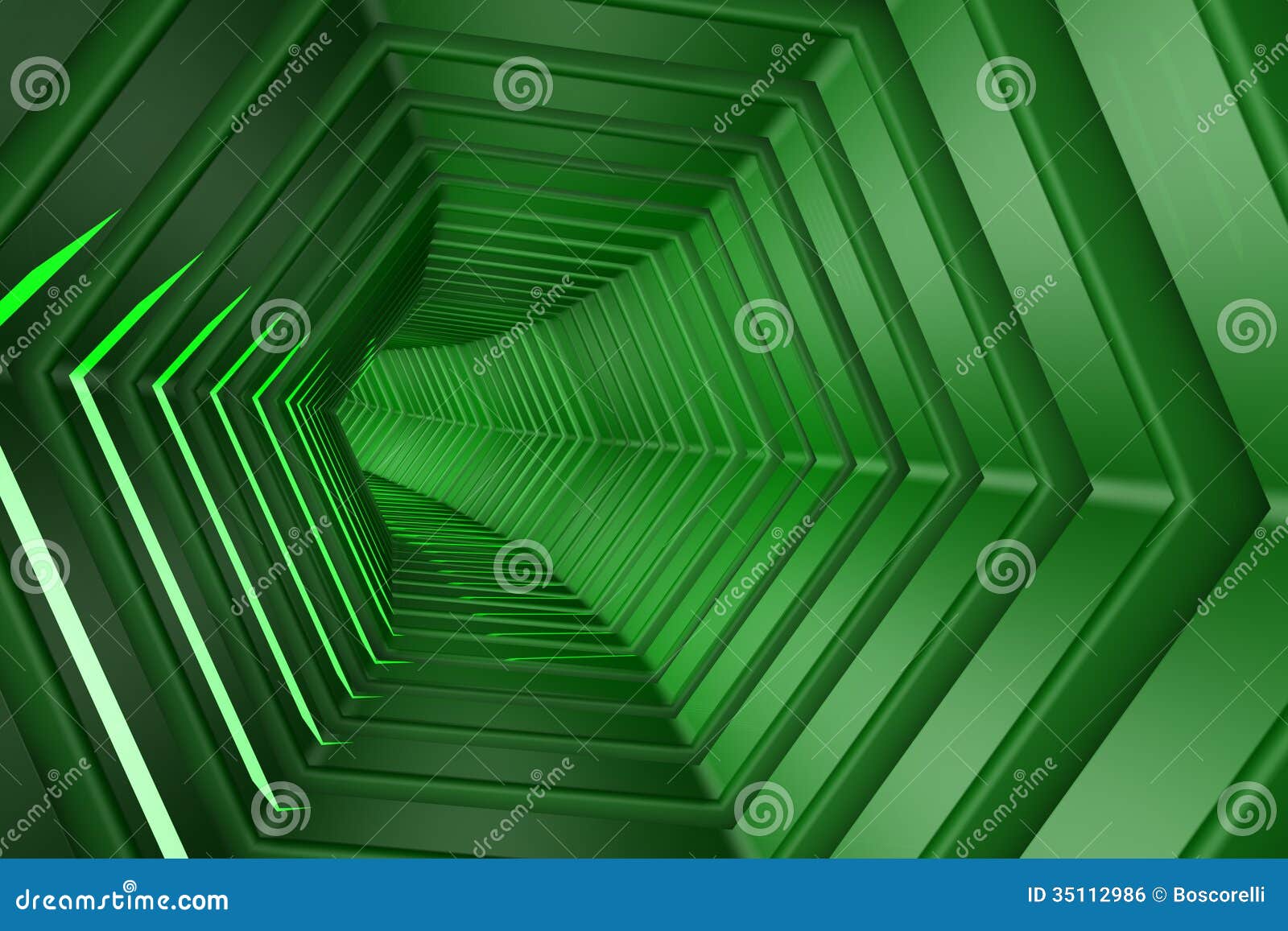 Hexagon Tunnel stock illustration. Illustration of optics - 35112986