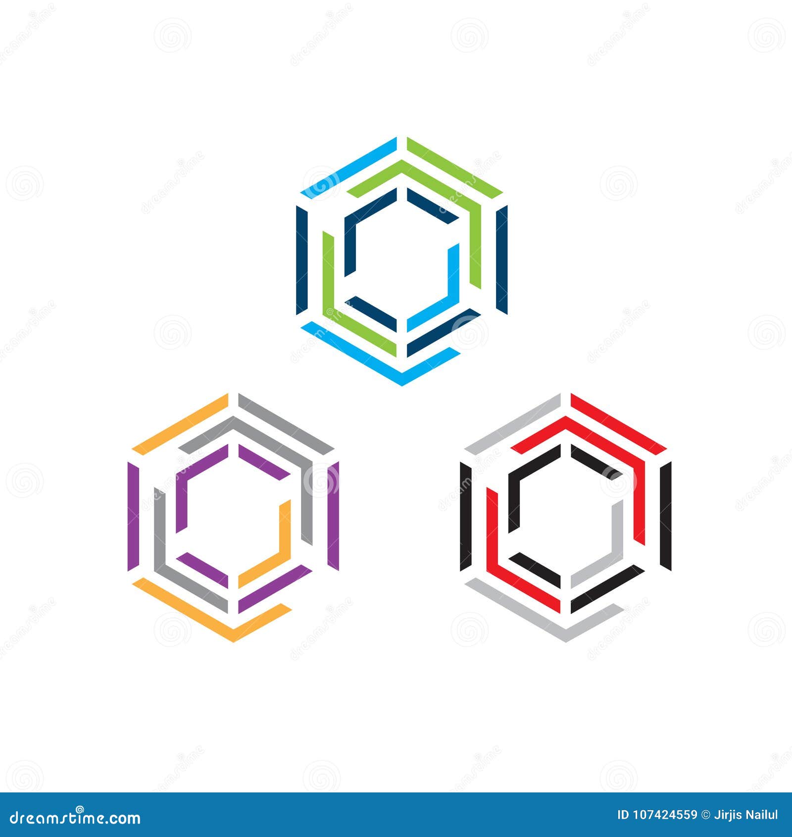 Hexagon - Vector Logo Concept Illustration. Hexagon Geometric Polygonal ...