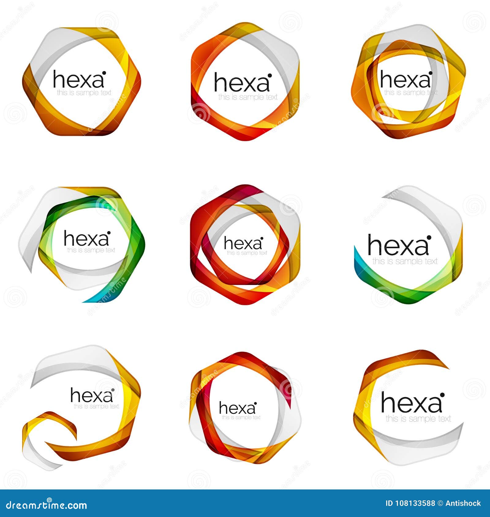 Hexagon Vector Logo Icon Templates Stock Vector - Illustration of ...