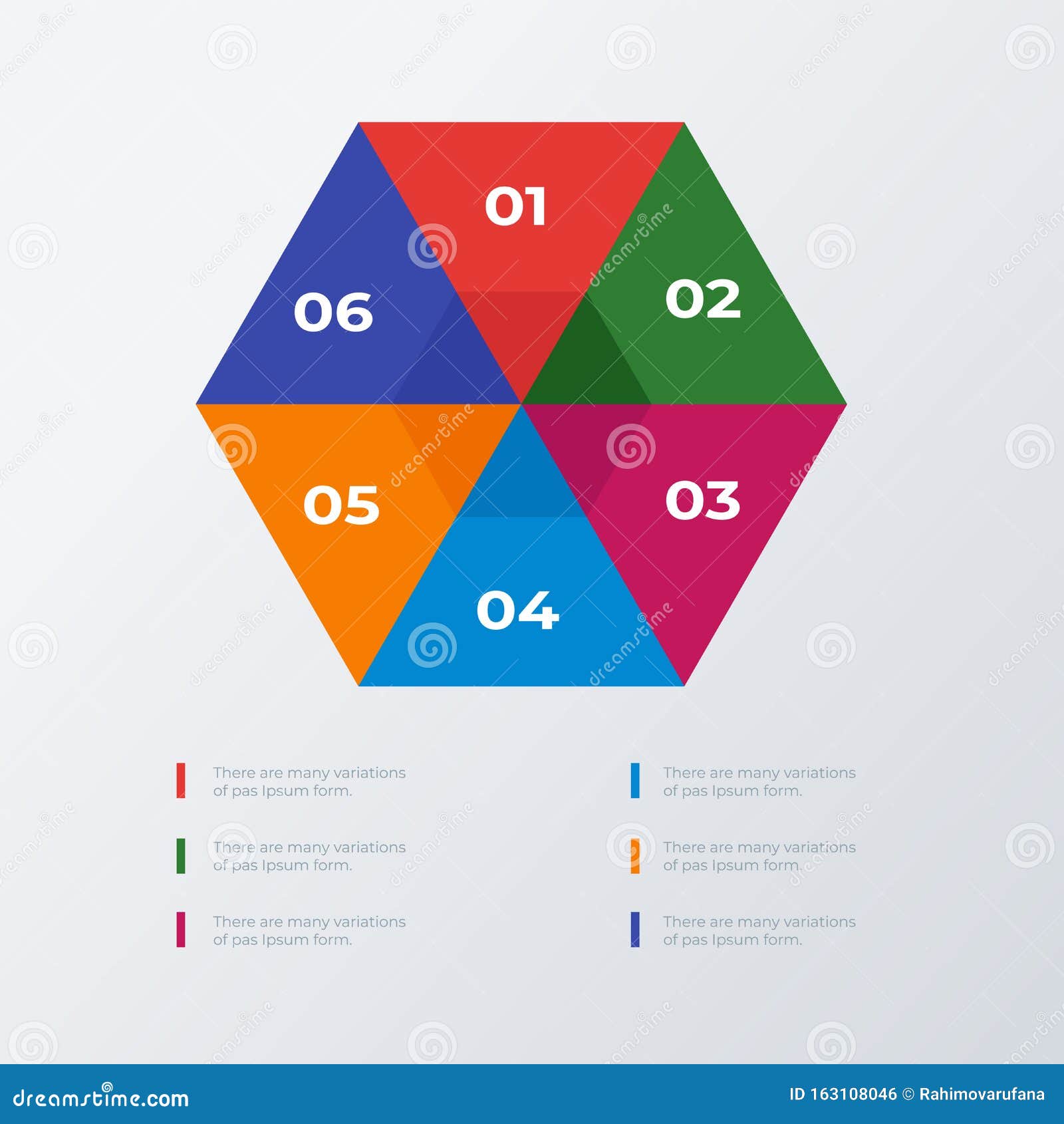 Hexagon Visualized Numbers Infographic Template Design. Business ...