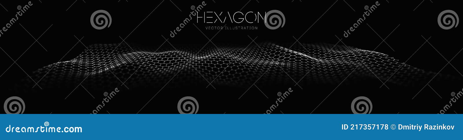 Hexagon Wave Vector Template. Modern 3d Graphic Geometric Background ...