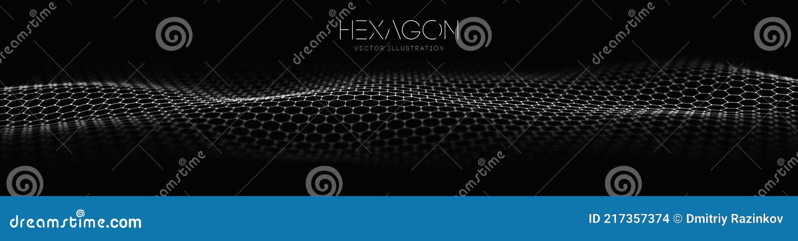 Hexagon Wave Vector Template. Modern 3d Graphic Geometric Background ...