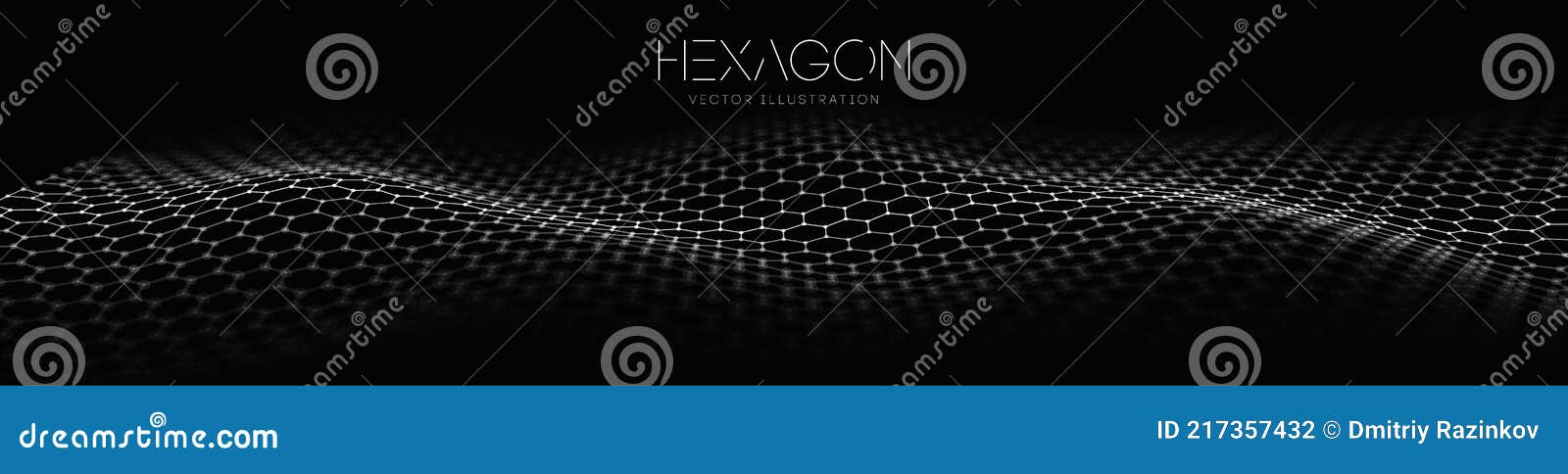 Hexagon Wave Vector Template. Modern 3d Graphic Geometric Background ...