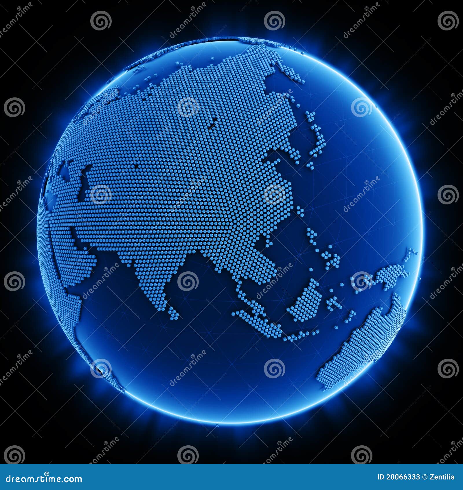 Hexagon world stock illustration. Illustration of abstract - 20066333