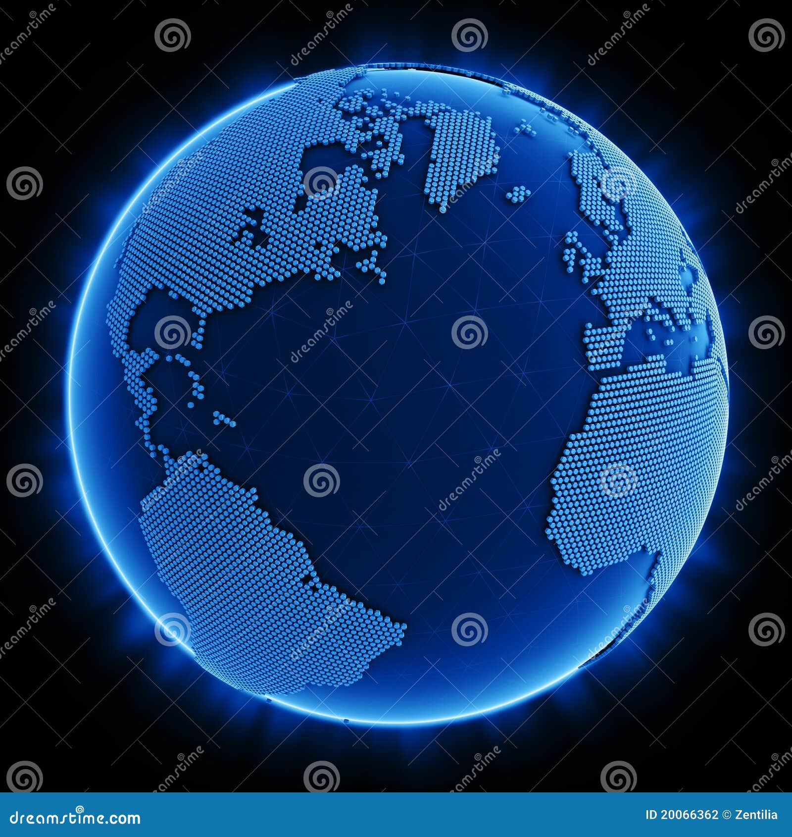 Hexagon world stock illustration. Illustration of globe - 20066362