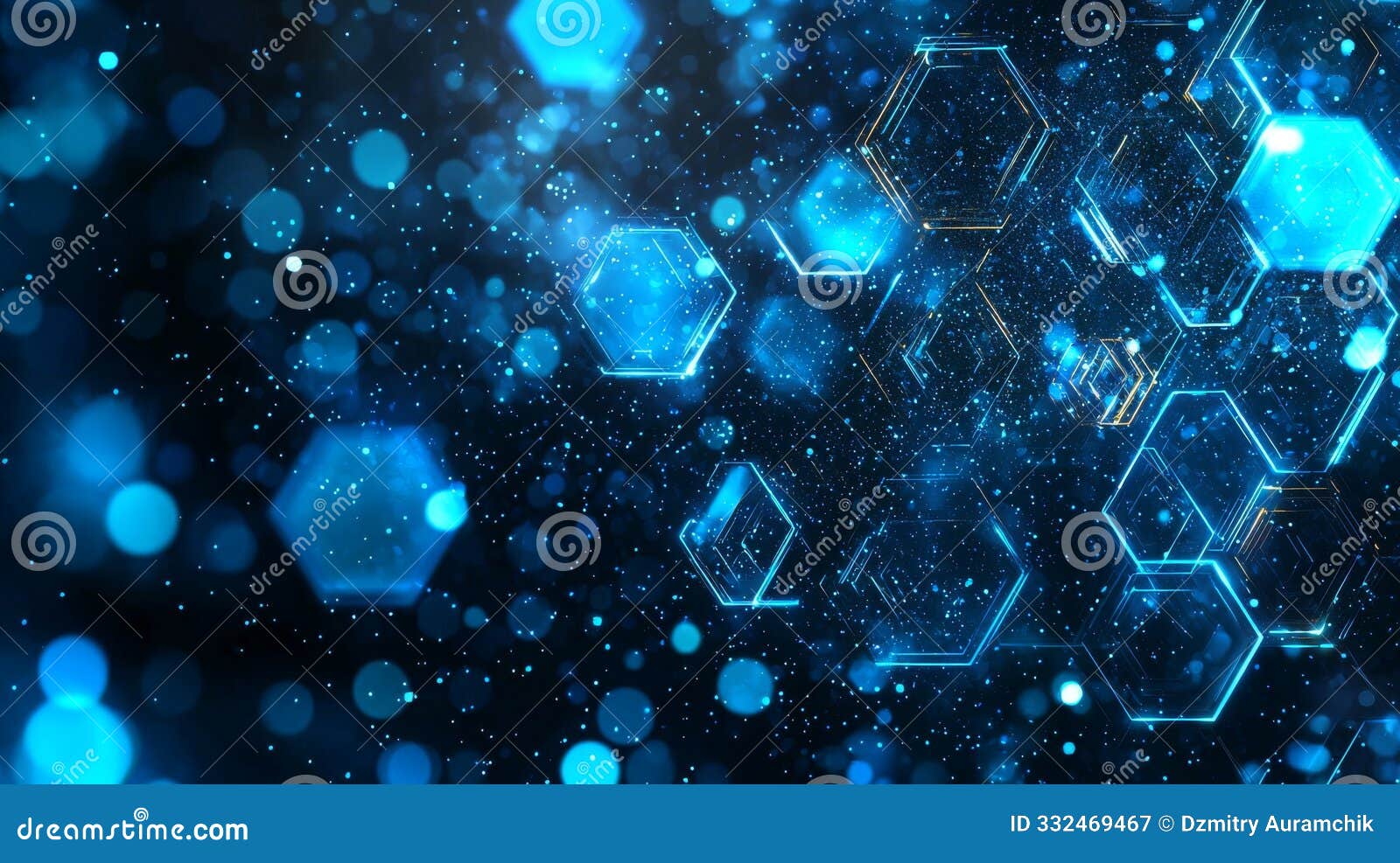 Hexagonal Abstract Sci-fi Backgrounds with Futuristic Textures. Stock ...
