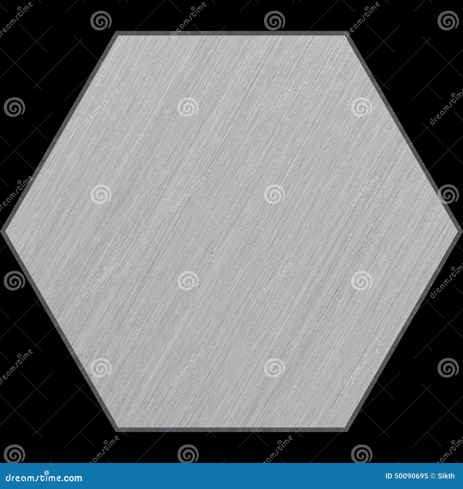Hexagonal Aluminum Bevelled Panel with Clipping Path Stock Image ...