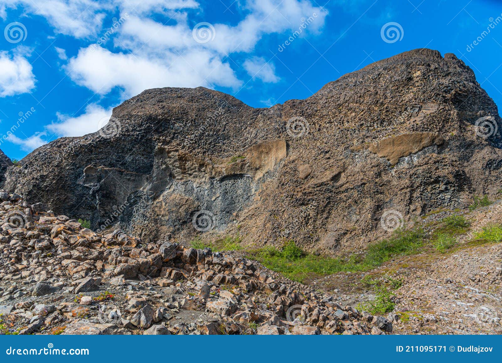 Hexagonal Basalt Rocks at Hljodaklettar on Iceland Stock Image - Image ...