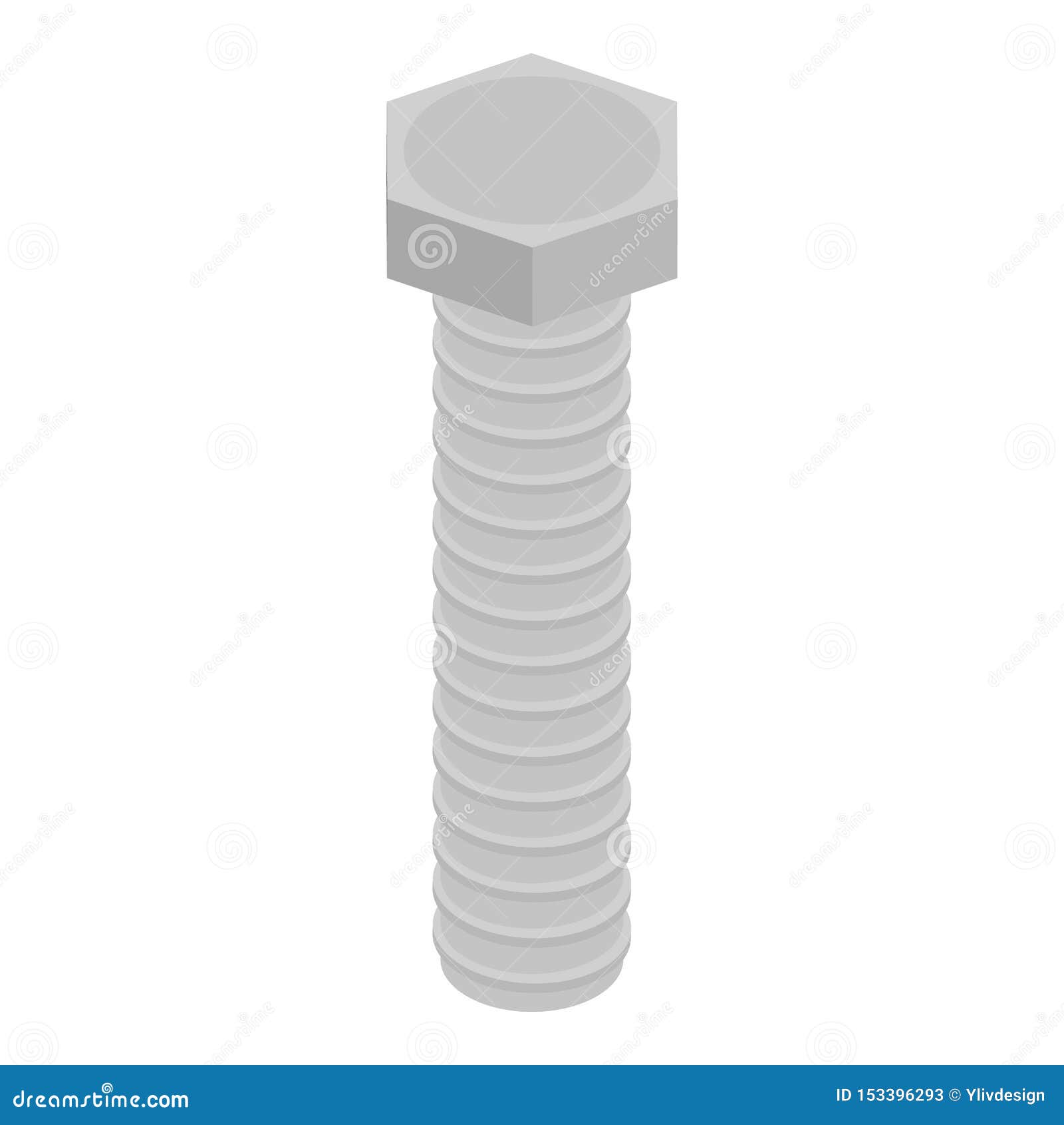Hexagonal Bolt And Nuts Technical Drawing Vector Illustrations ...