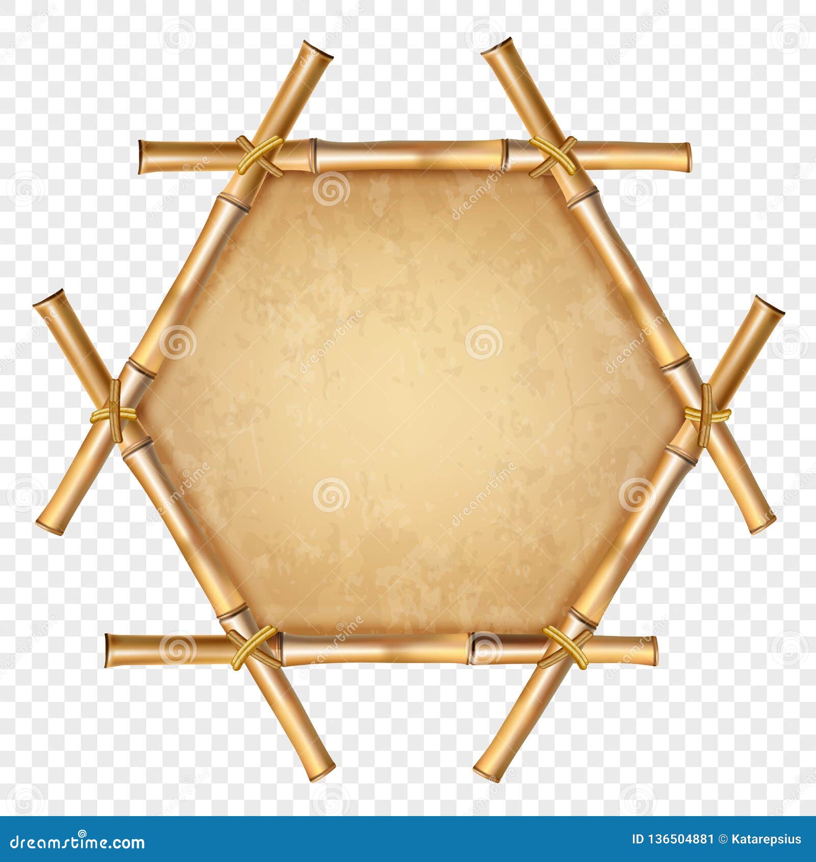 Hexagonal Chinese Knot Made Of Crossed Colored Wires Traditional