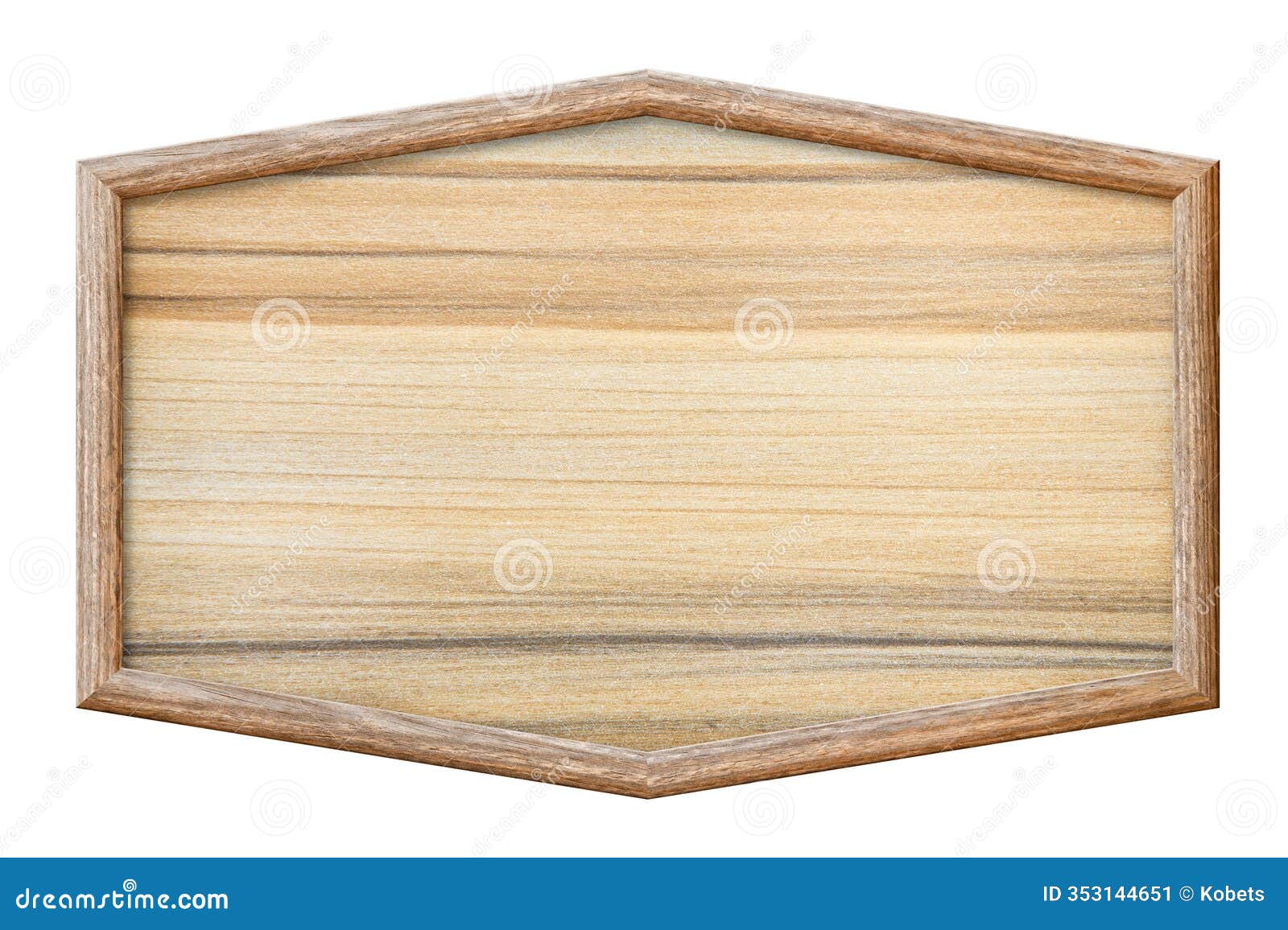 Hexagonal Brown Wooden Board Isolated on White Stock Image - Image of ...