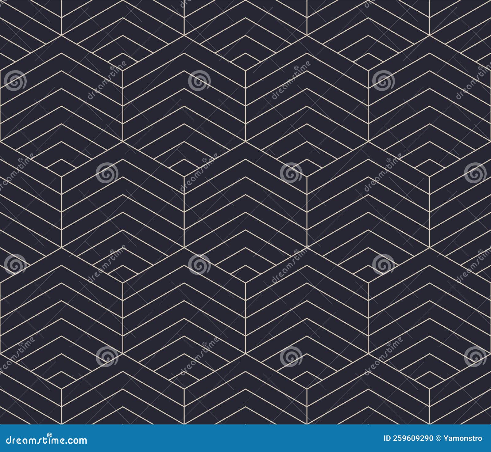 Hexagonal Cell Structure Outline Art Seamless Pattern Vector Abstract ...