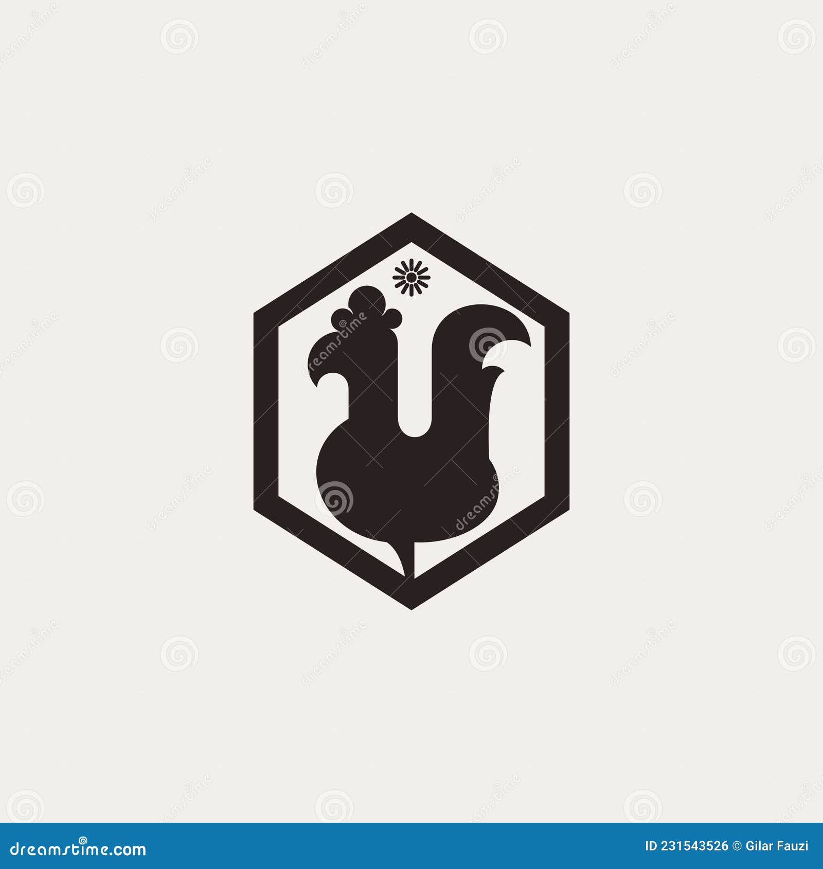 Simple chicken logo stock vector. Illustration of rooster - 231543526