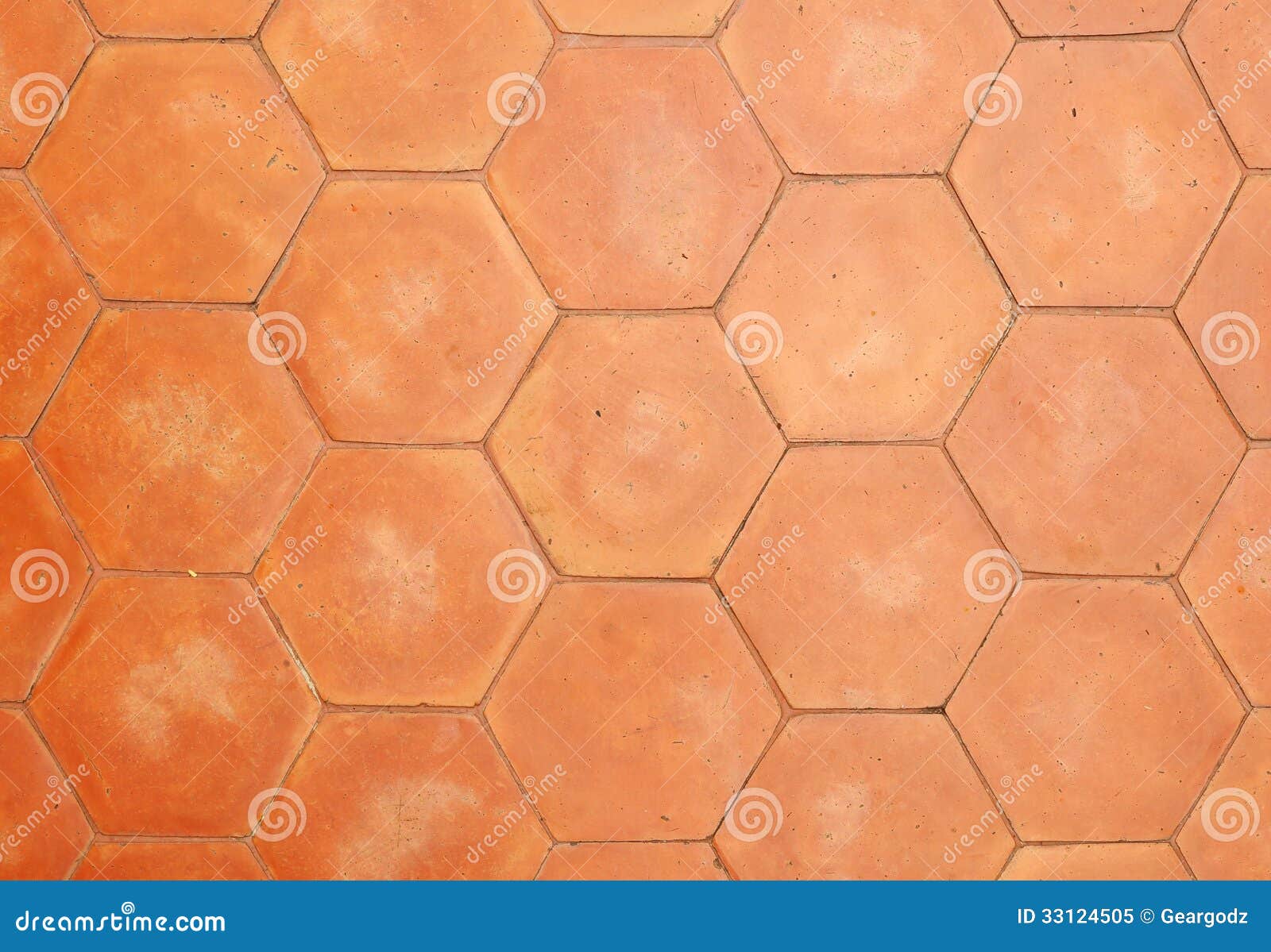 Hexagonal clay tiles stock image. Image of color, decorative - 33124505