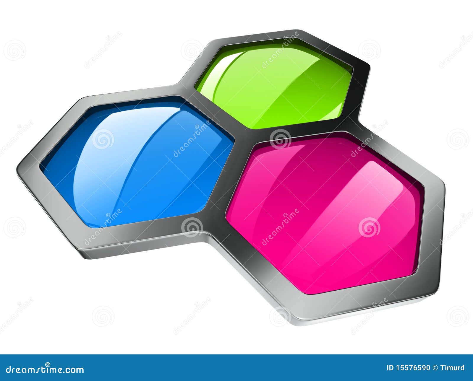 Hexagonal color concept stock illustration. Illustration of idea - 15576590