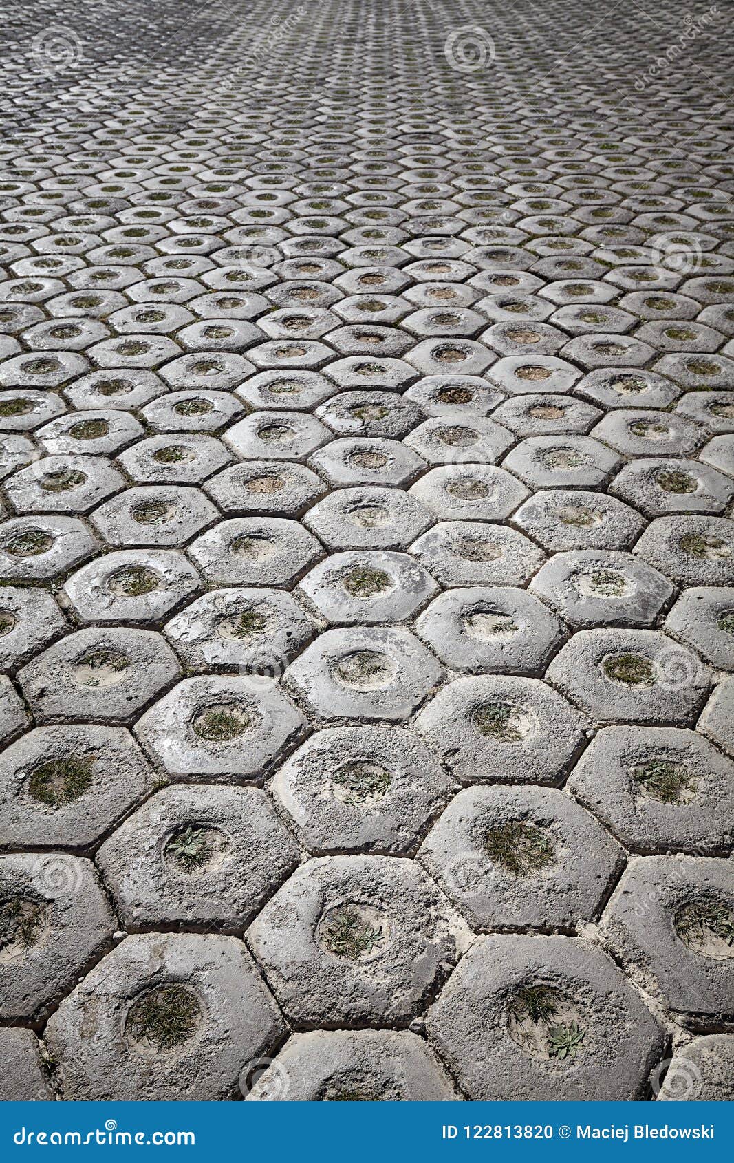 Hexagonal Concrete Blocks Pattern. Stock Photo - Image of concrete ...