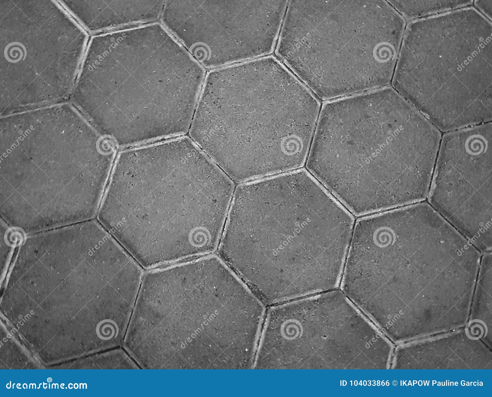 Hexagonal Concrete Slab, Gray Sidewalk Texture Stock Photo - Image of ...