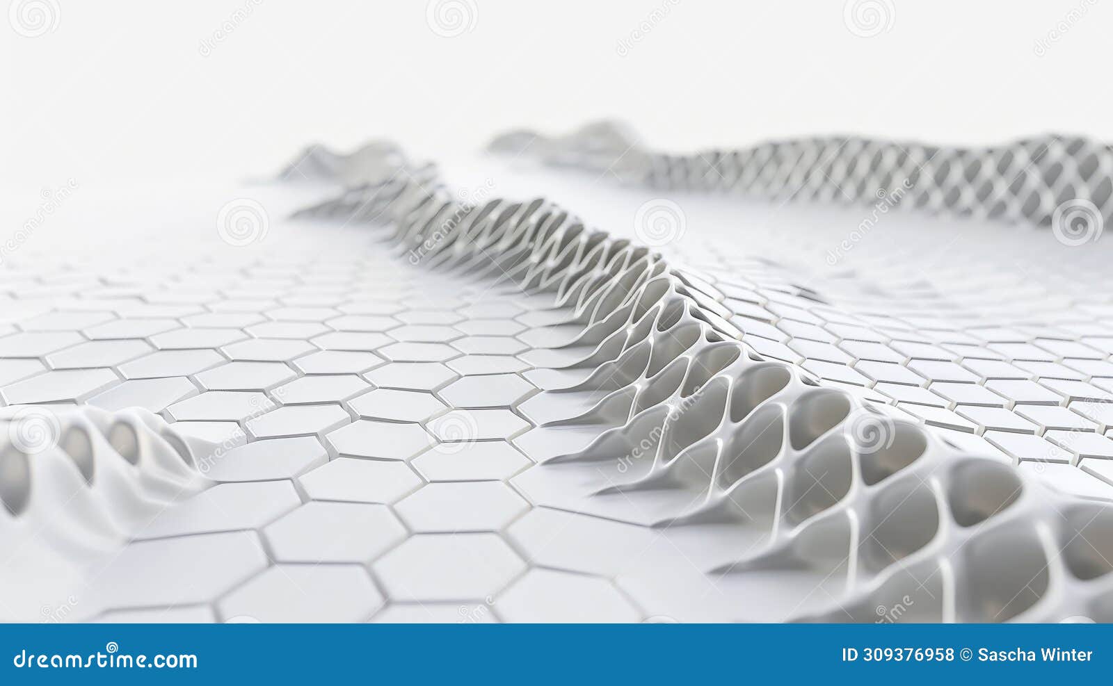 Hexagonal Connections: a Perspective View Stock Photo - Image of ...