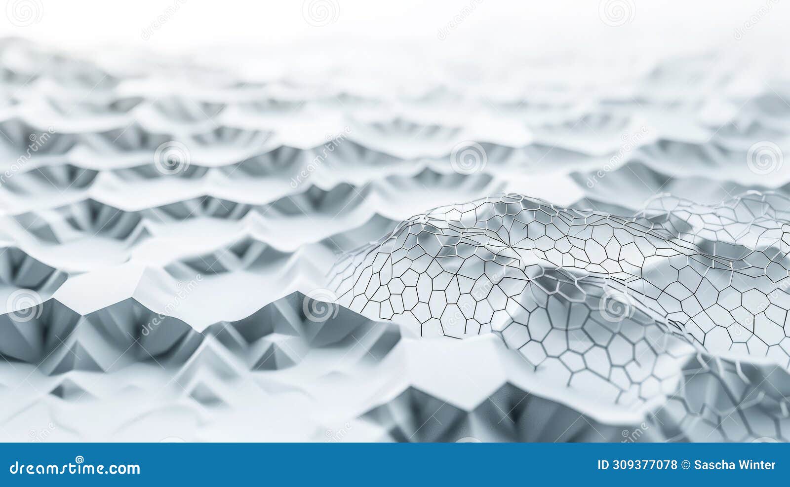 Hexagonal Connections: a Perspective View Stock Photo - Image of ...