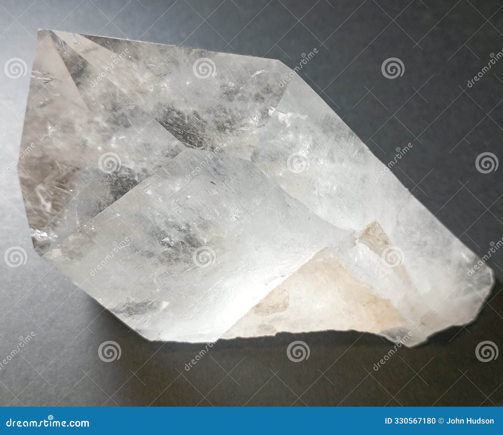 Single Large Crystal of Rock Quartz Stock Photo - Image of quartz ...