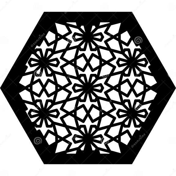 Hexagonal Decorative Coaster Design. Laser Cut Coaster. Laser Cutting Panel. Pattern Design ...