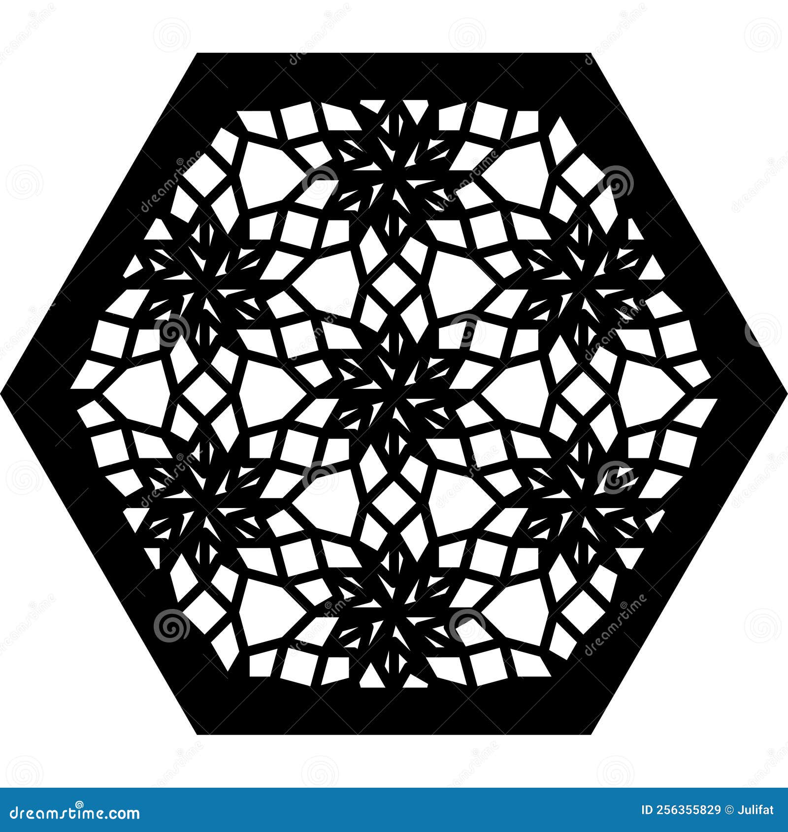 Hexagonal Decorative Coaster Design. Laser Cut Coaster. Laser Cutting Panel. Pattern Design ...
