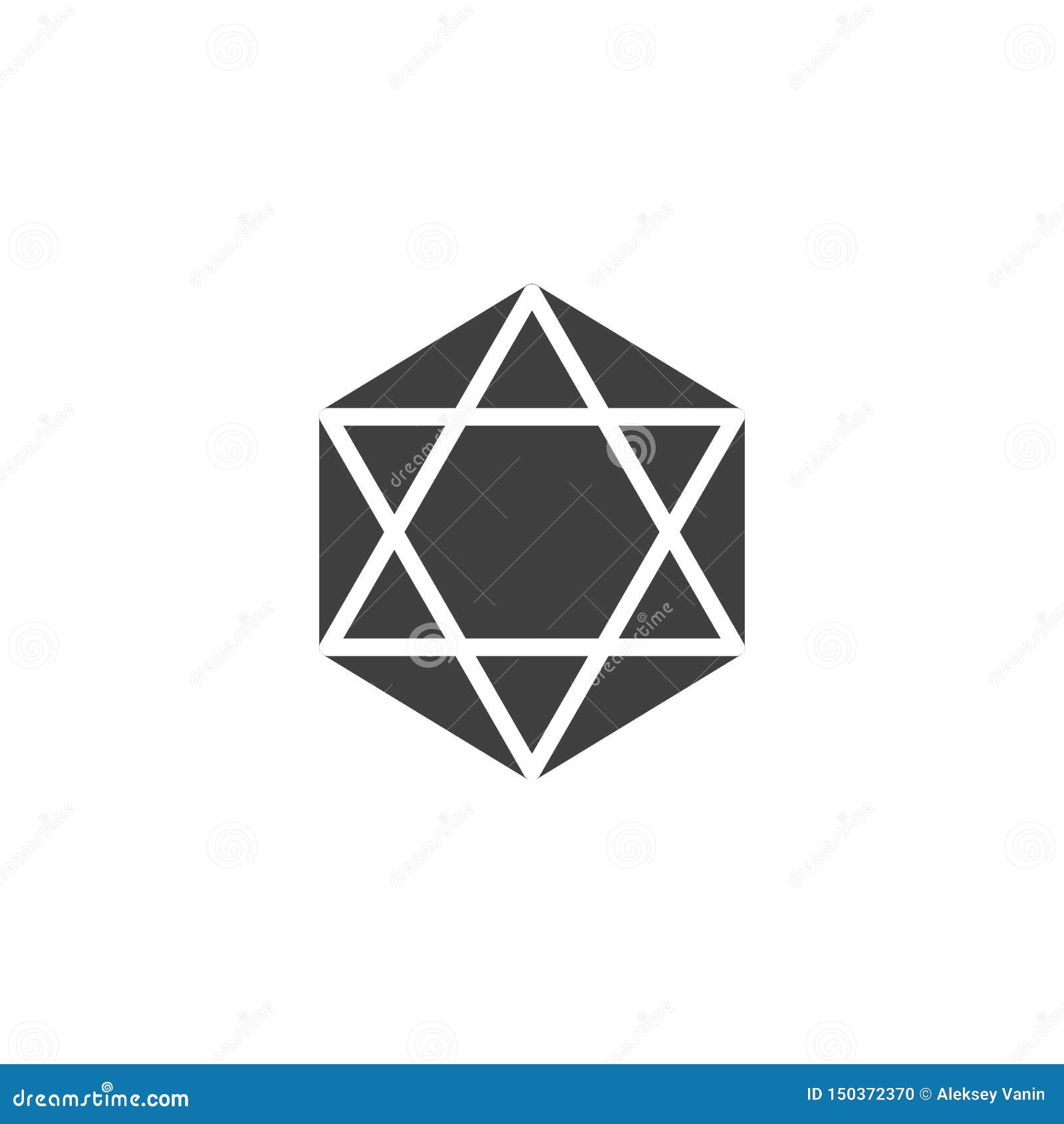 Hexagonal Diamond Vector Icon Stock Vector - Illustration of logo ...