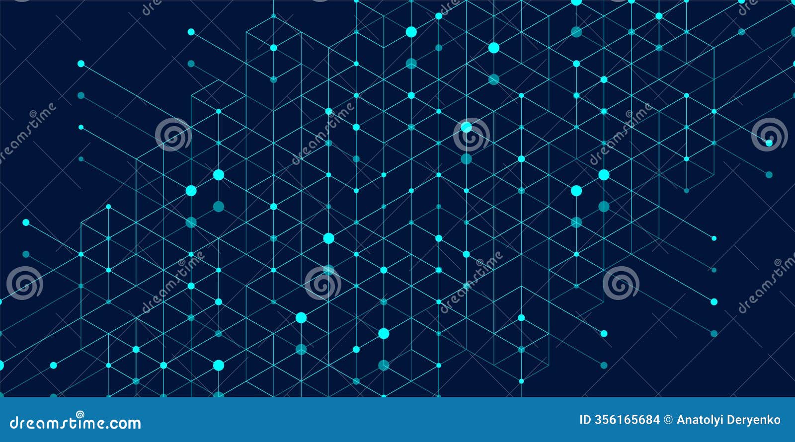 Hexagonal Digital Abstract Background. Technology Concept with Lines ...