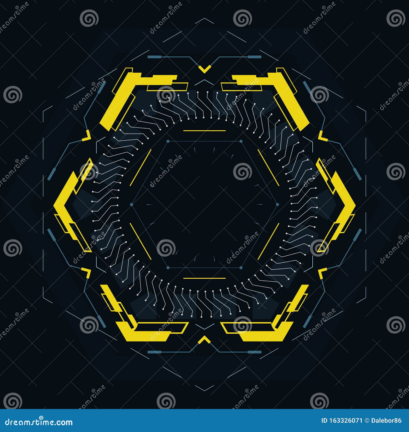 Hexagonal Element for the Futuristic Interface Stock Vector ...
