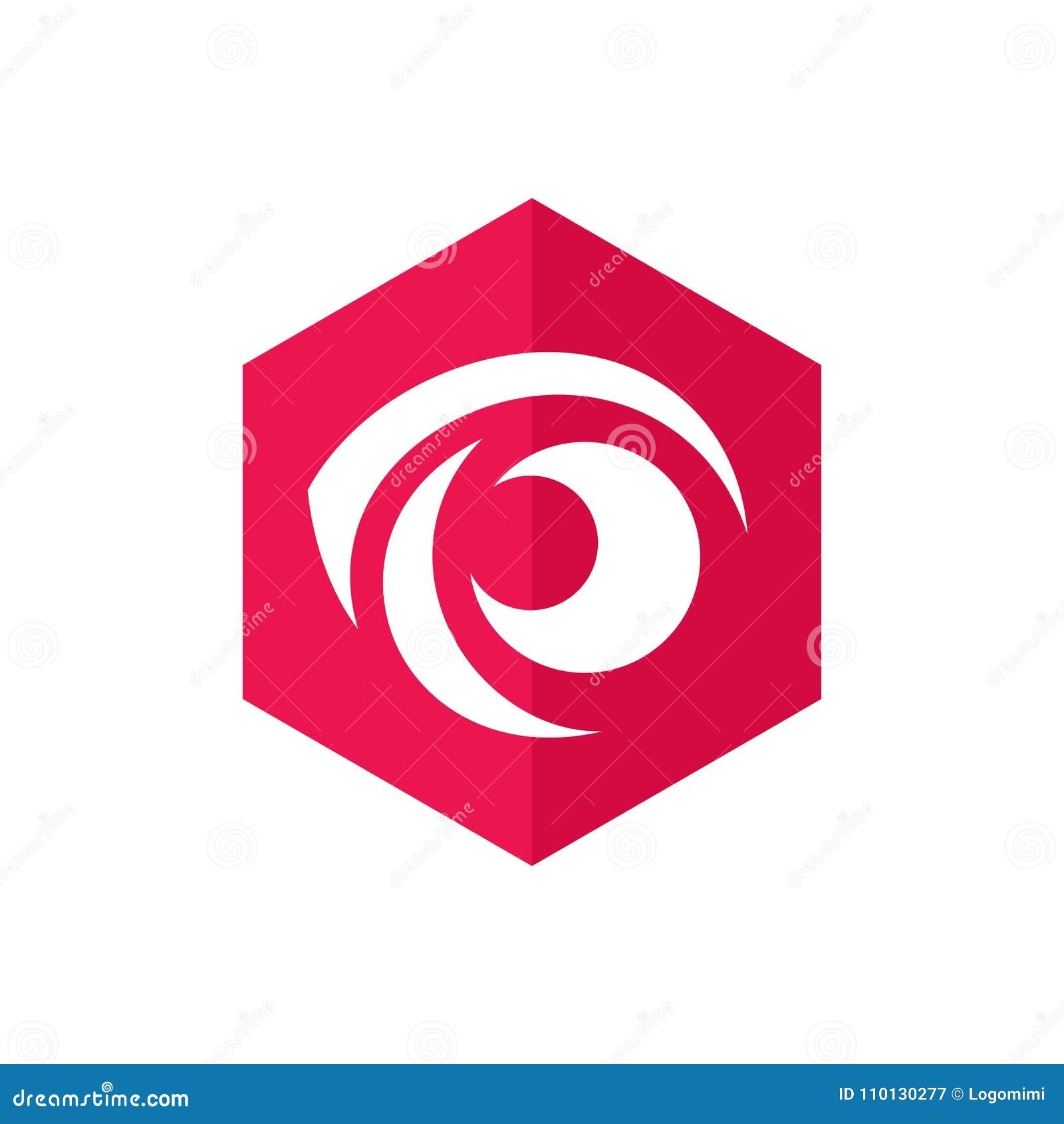 Hexagonal Eye Vector Logo stock vector. Illustration of business ...