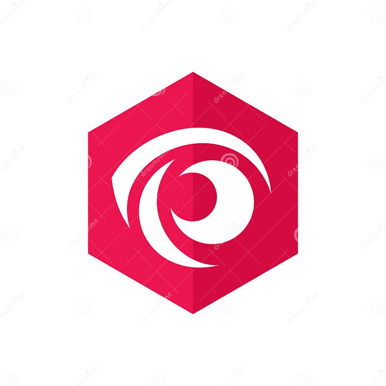 Hexagonal Eye Vector Logo stock vector. Illustration of business ...
