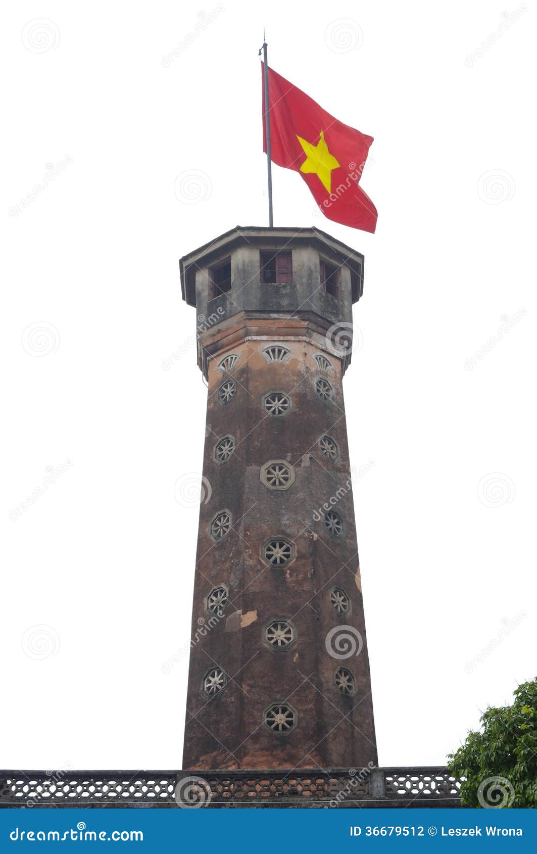 Hexagonal Flag Tower stock photo. Image of east, vietnamese - 36679512