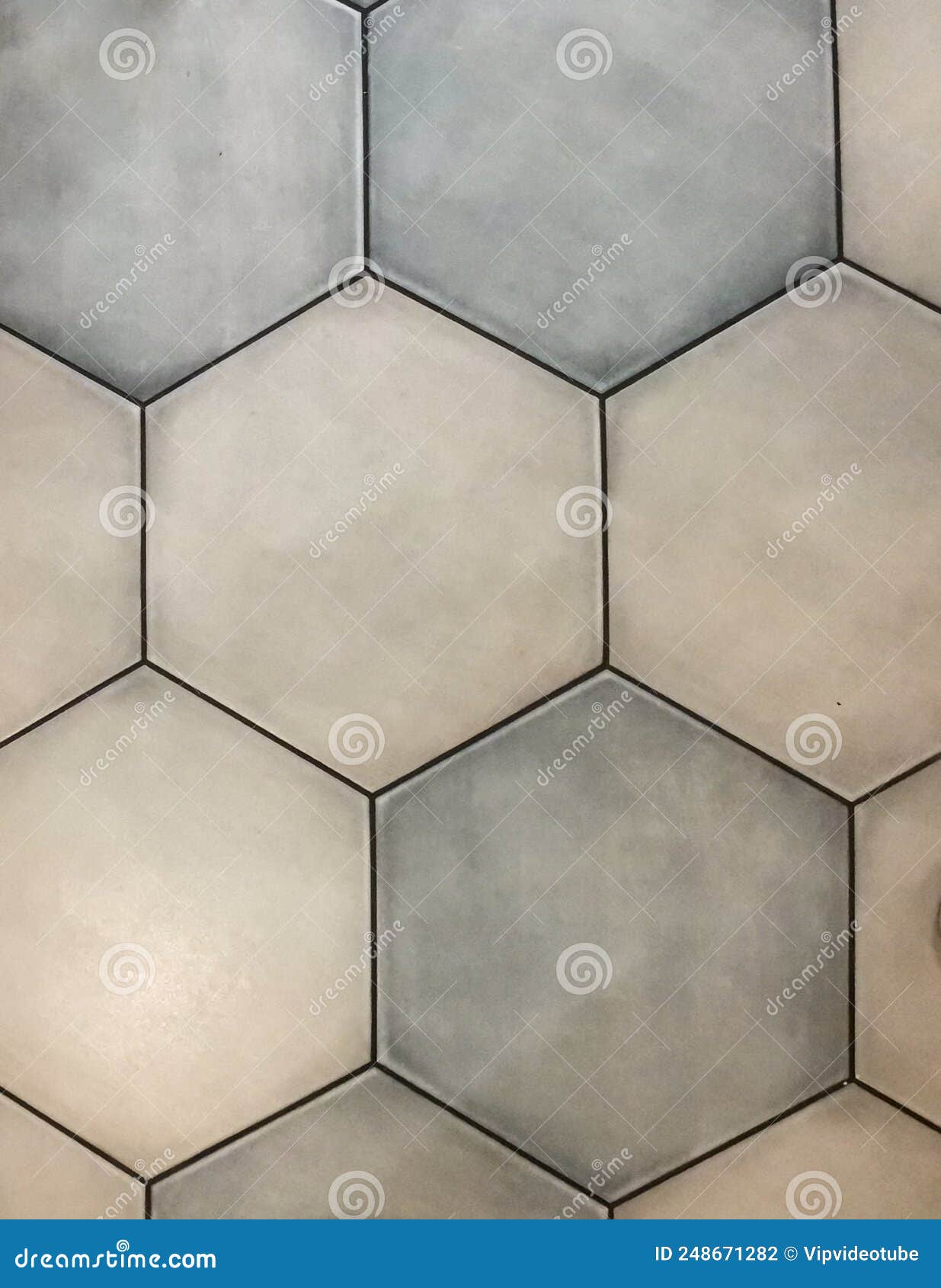 Hexagonal Floor Tiles on the Floor in the Interior Stock Photo - Image ...