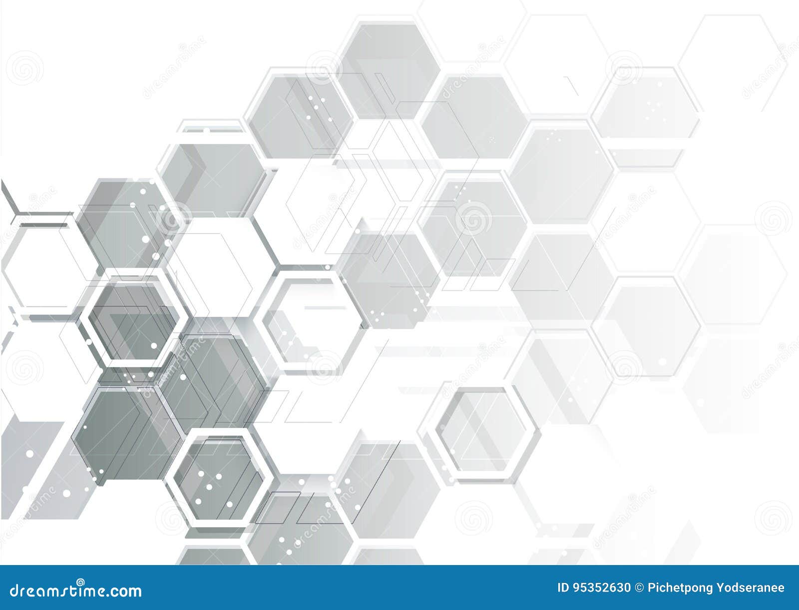 Hexagonal Futuristic Computer Abstract Technology Background Stock ...