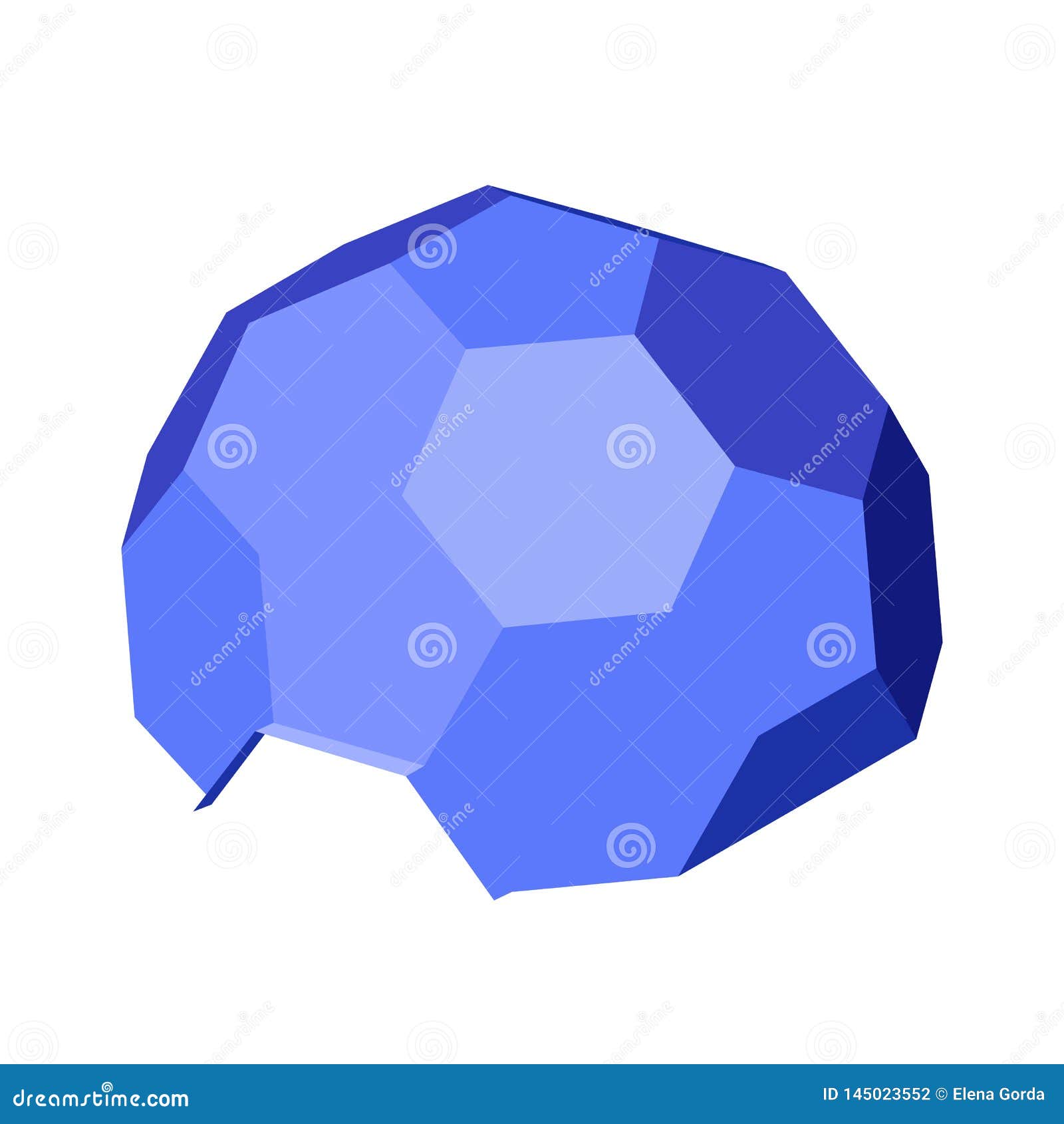 Hexagonal Geodesic Dome. Isometric Illustration Stock Vector ...